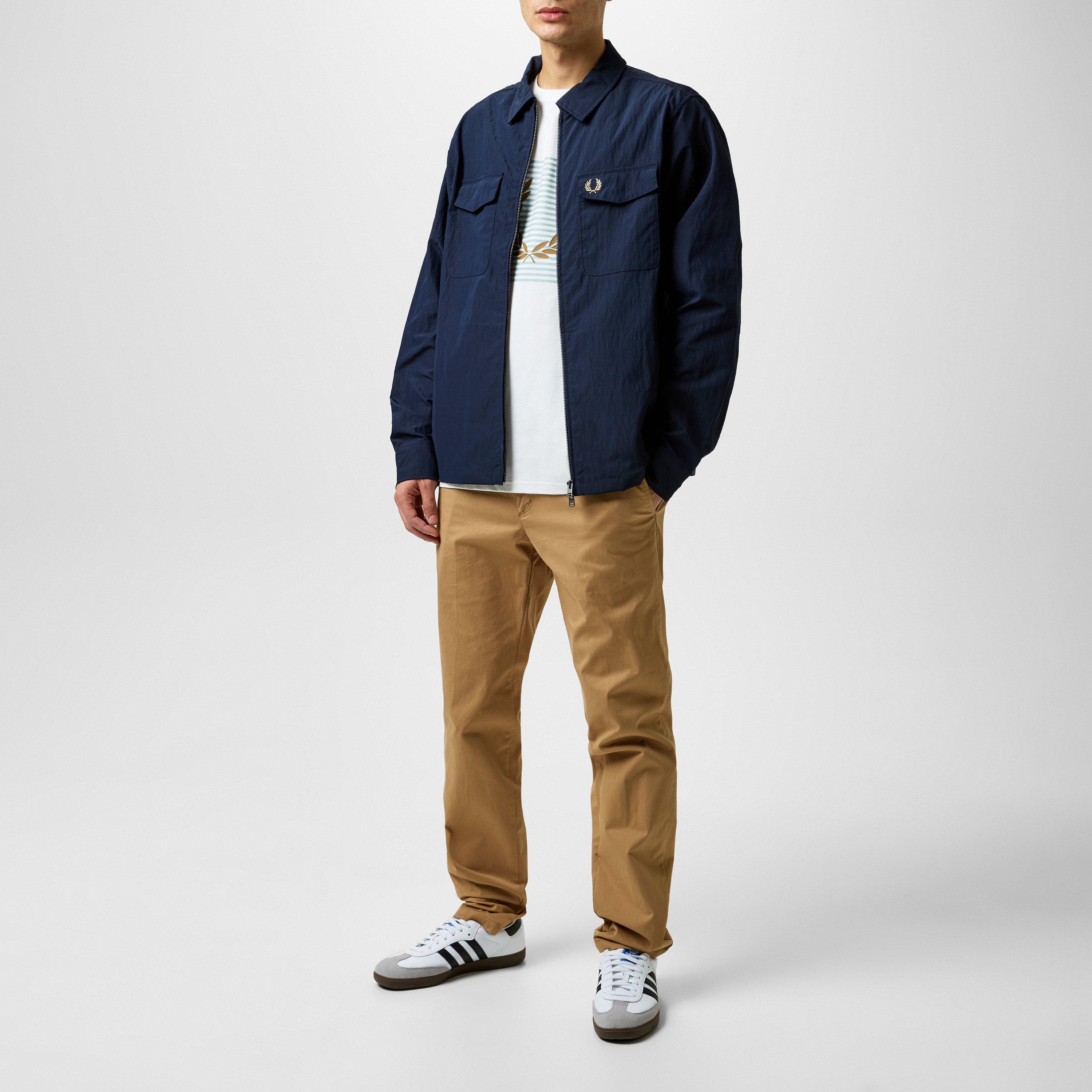 Fred Perry | Men's Long Sleeve Zip Overshirt | Overshirts | USC