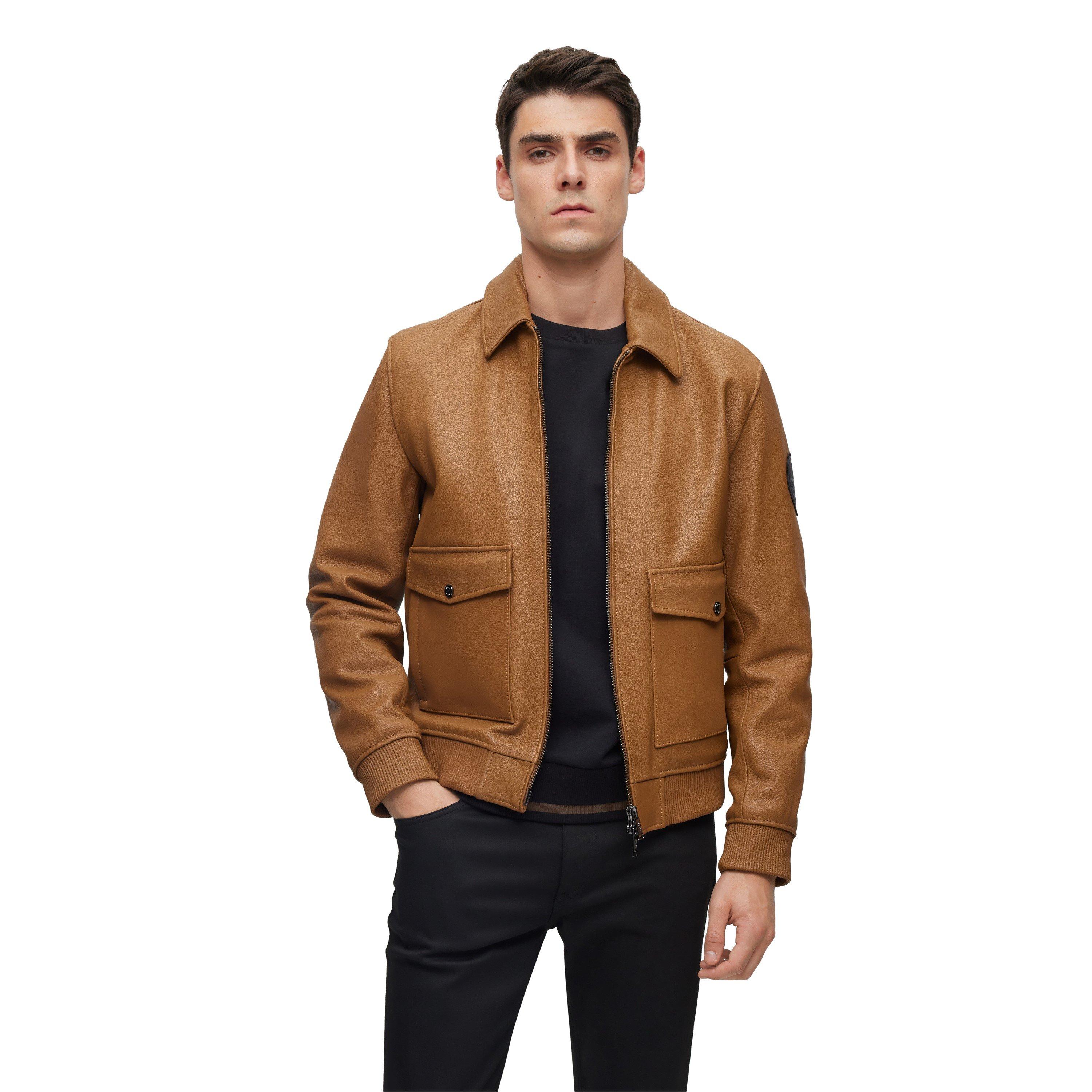 Boss Men's Mylen Ps Leather Jacket | FRASERS