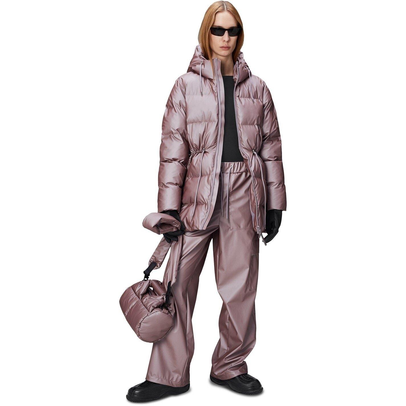 Rains Women's Alta Water Resistant Lightweight Long Puffer Jacket ...