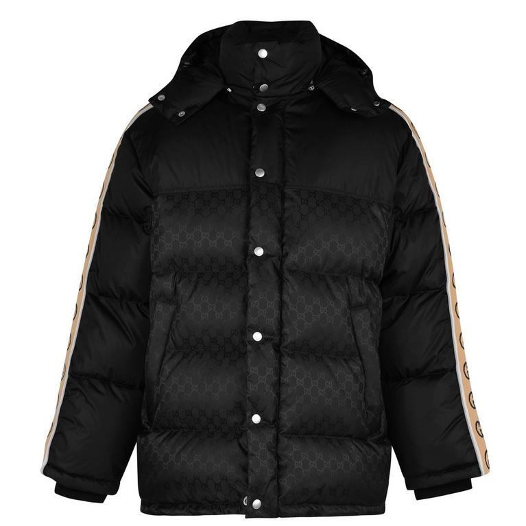 Gucci | Gg Jacquard Nylon Padded Coat | Short Puffer Jackets Gucci | Gg Jacquard Nylon Padded Coat | Short Puffer Jackets