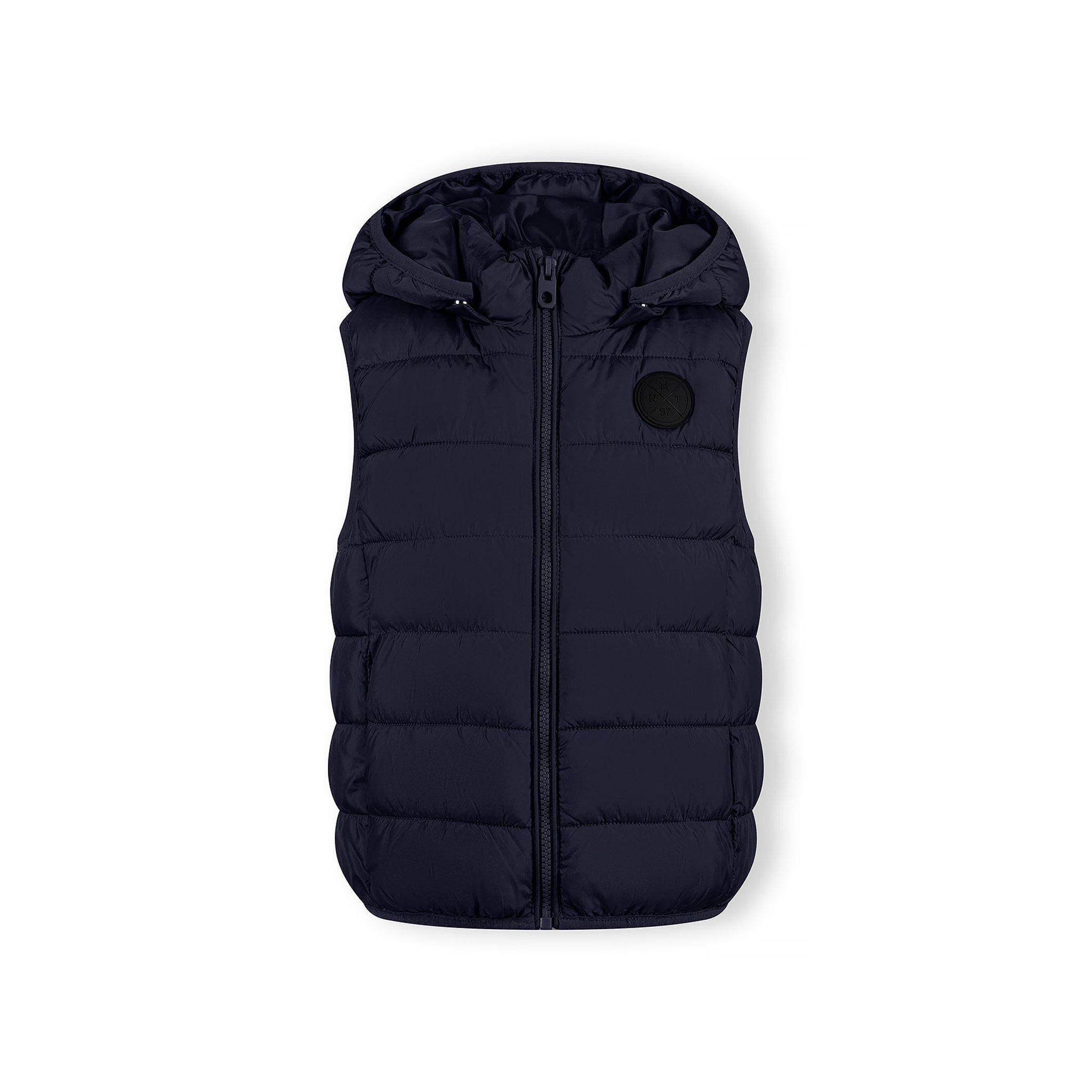 Minoti | Boys padded gilet detachable hood navy | Gilets | FRASERS