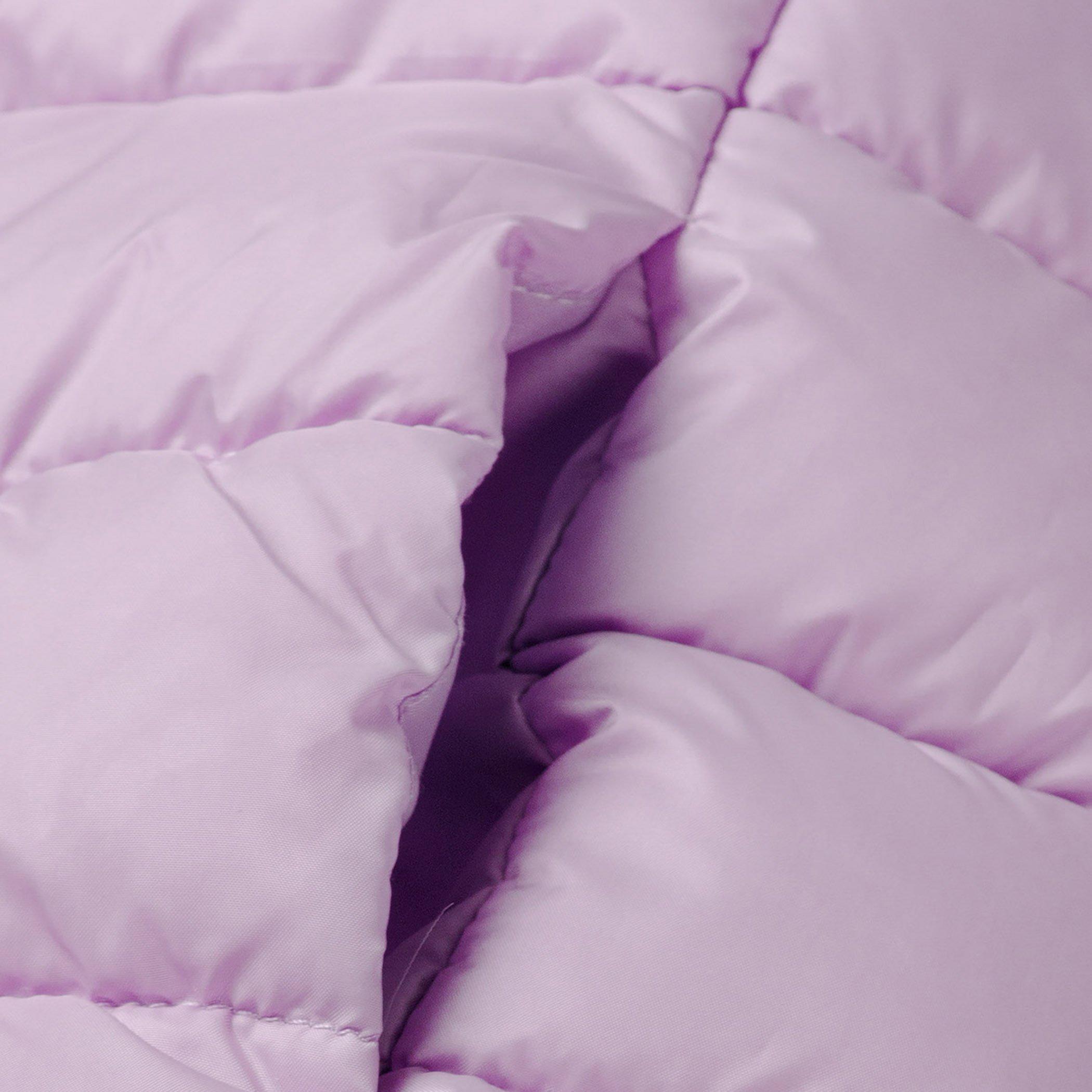 Minoti Girls quilted jacket detachable hood lilac | Sports Direct