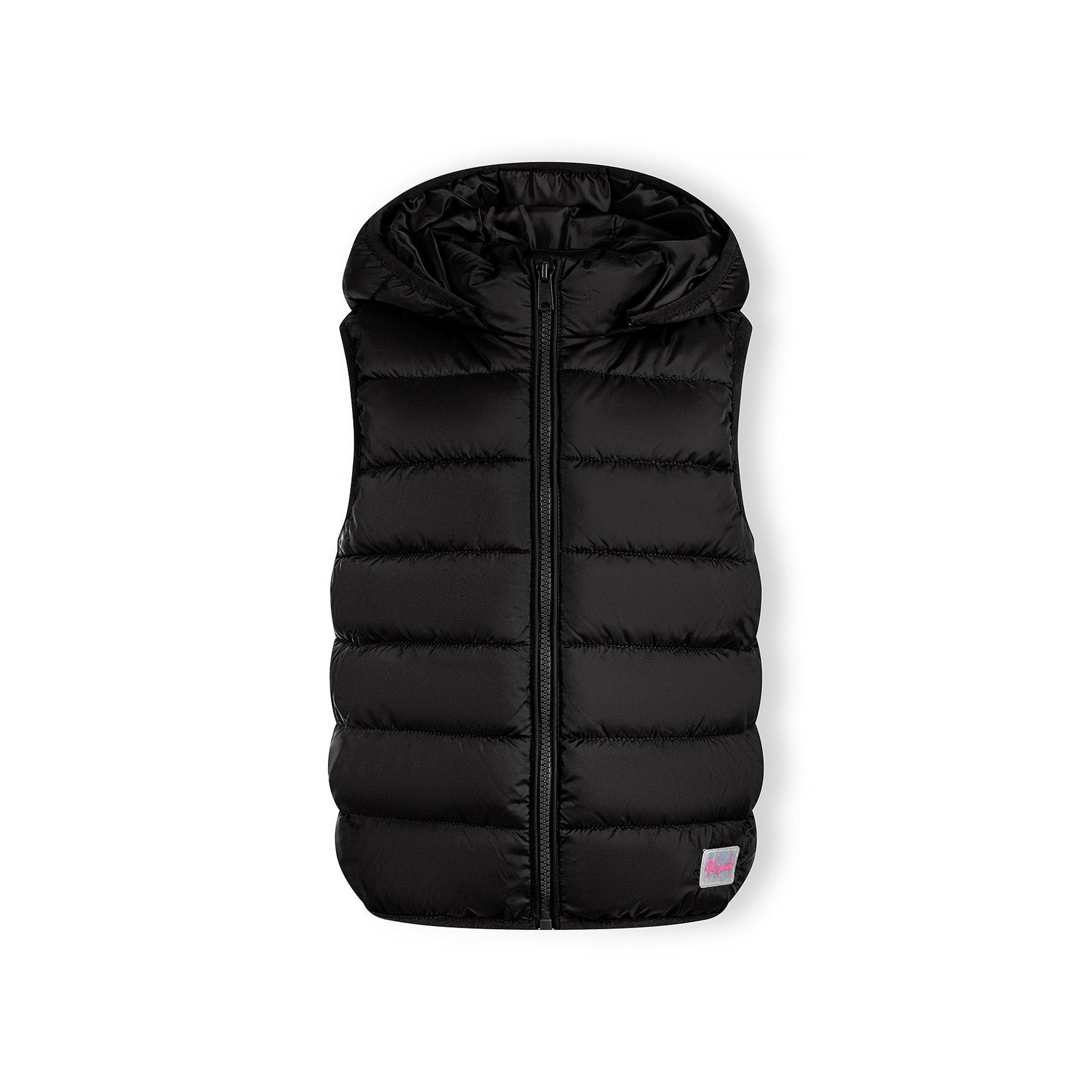Minoti | Girls quilted gilet detachable hood black | Gilets | FRASERS