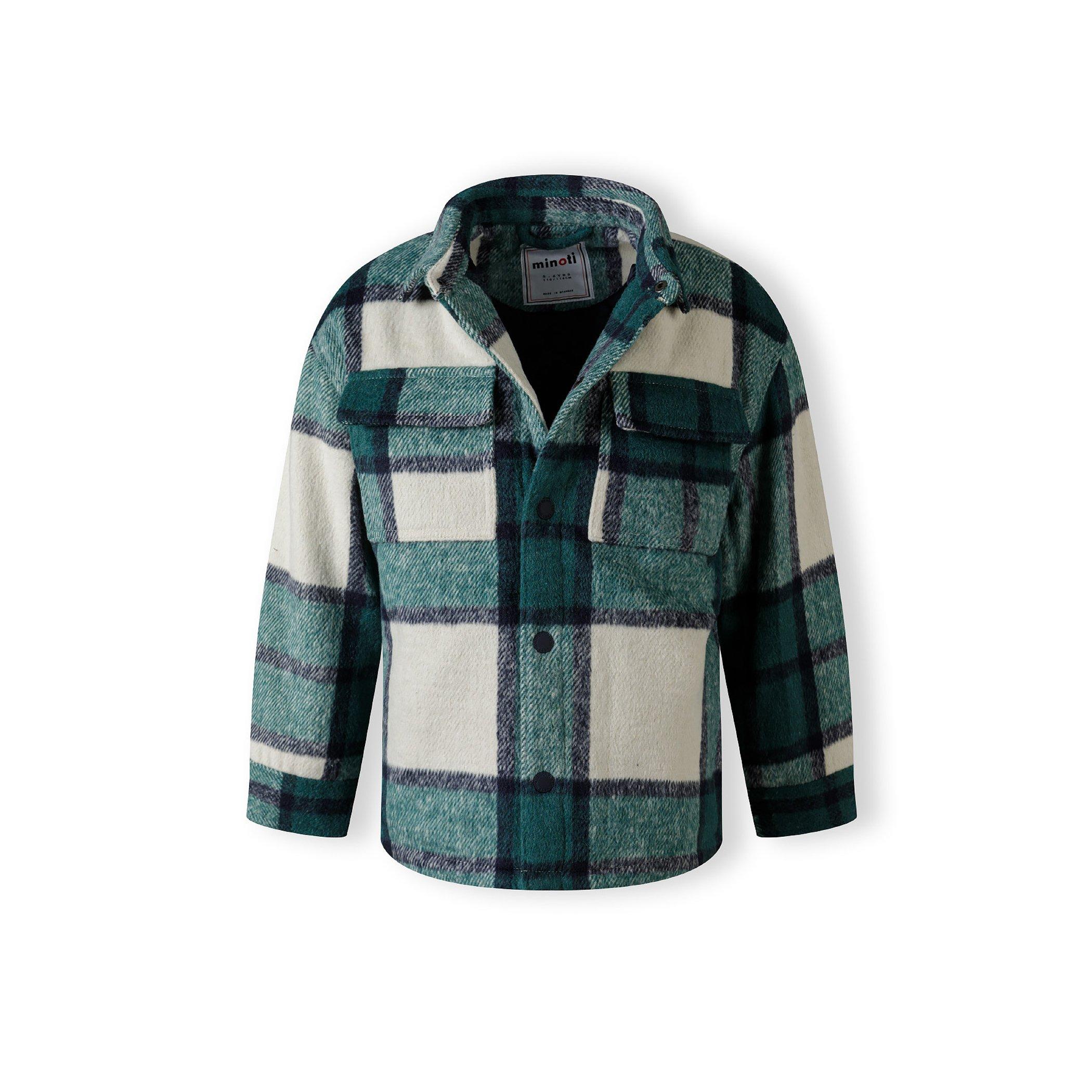 Minoti Boys padded shirt jacket wool blend green | FRASERS