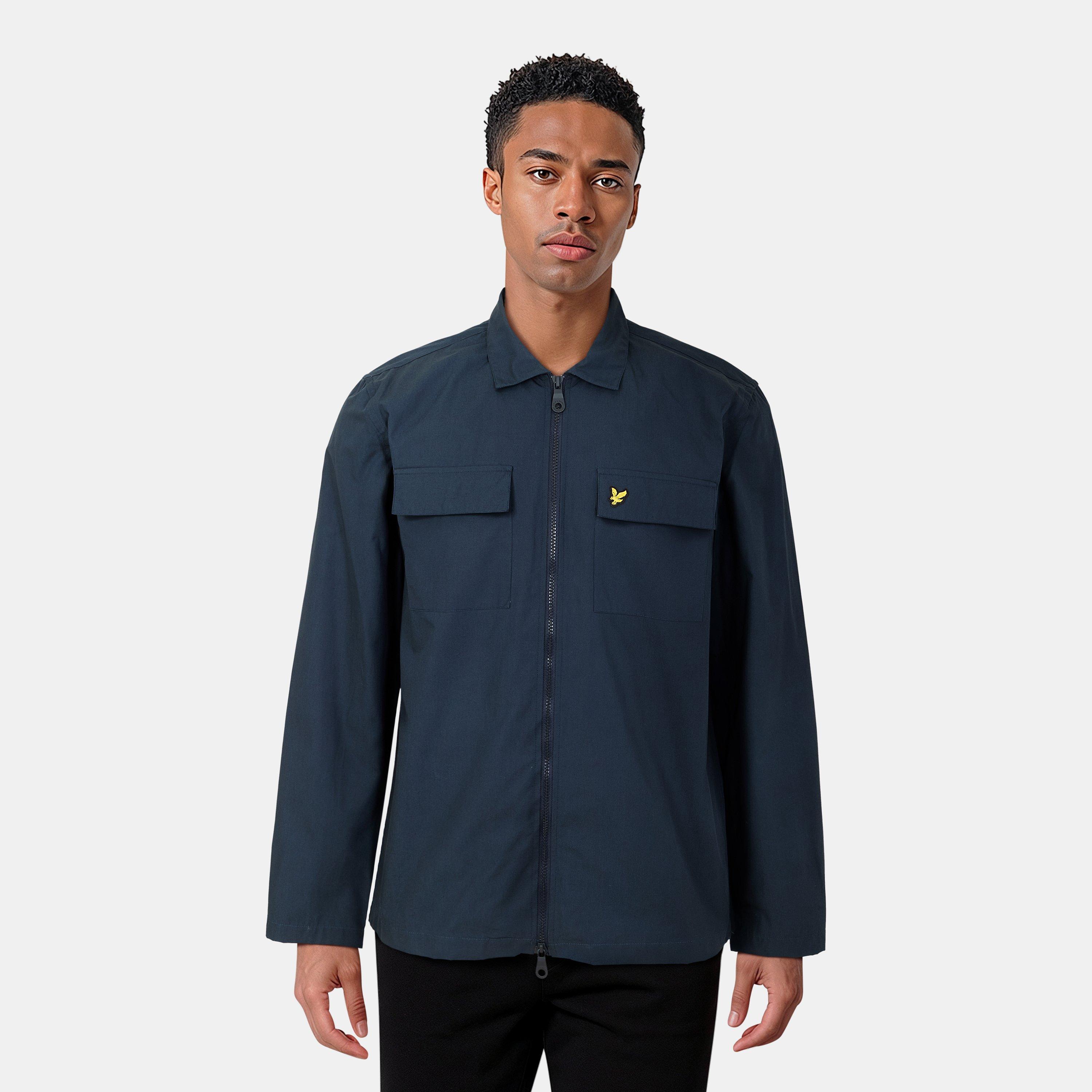 Lyle and Scott Men's Cotton Long Sleeve Zip Overshirt | Sports Direct