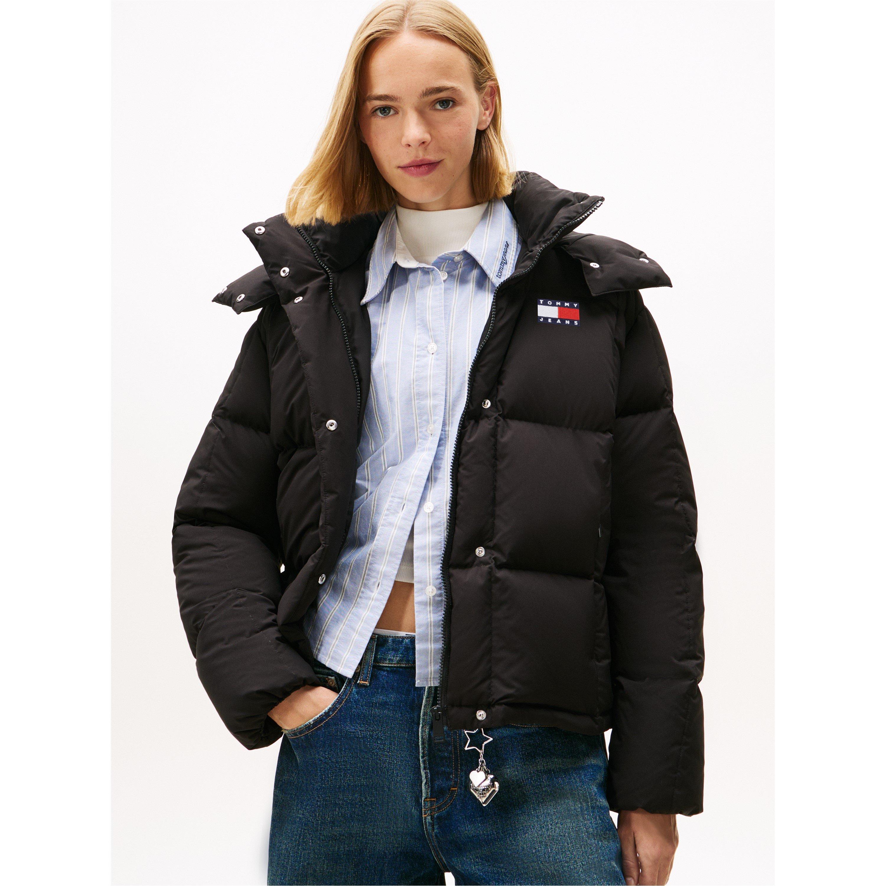 Tommy Jeans | Women's Alaska Water Resistant Long Sleeve Short Puffer ...