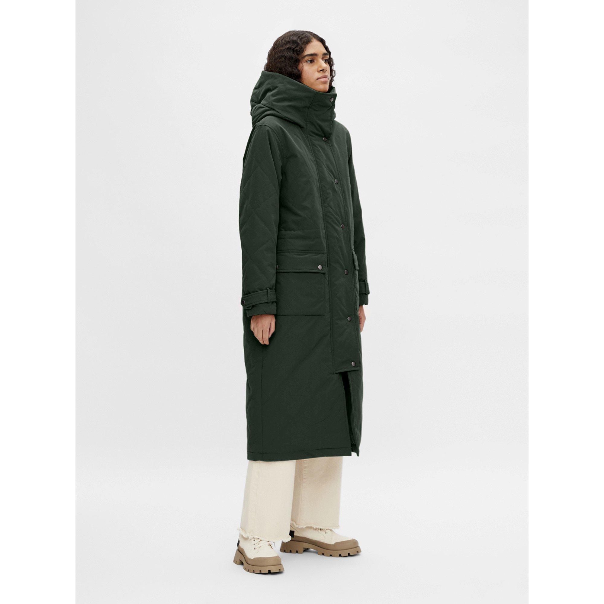 Object Women's Katie Water Resistant Long Sleeve Short Puffer Jacket ...