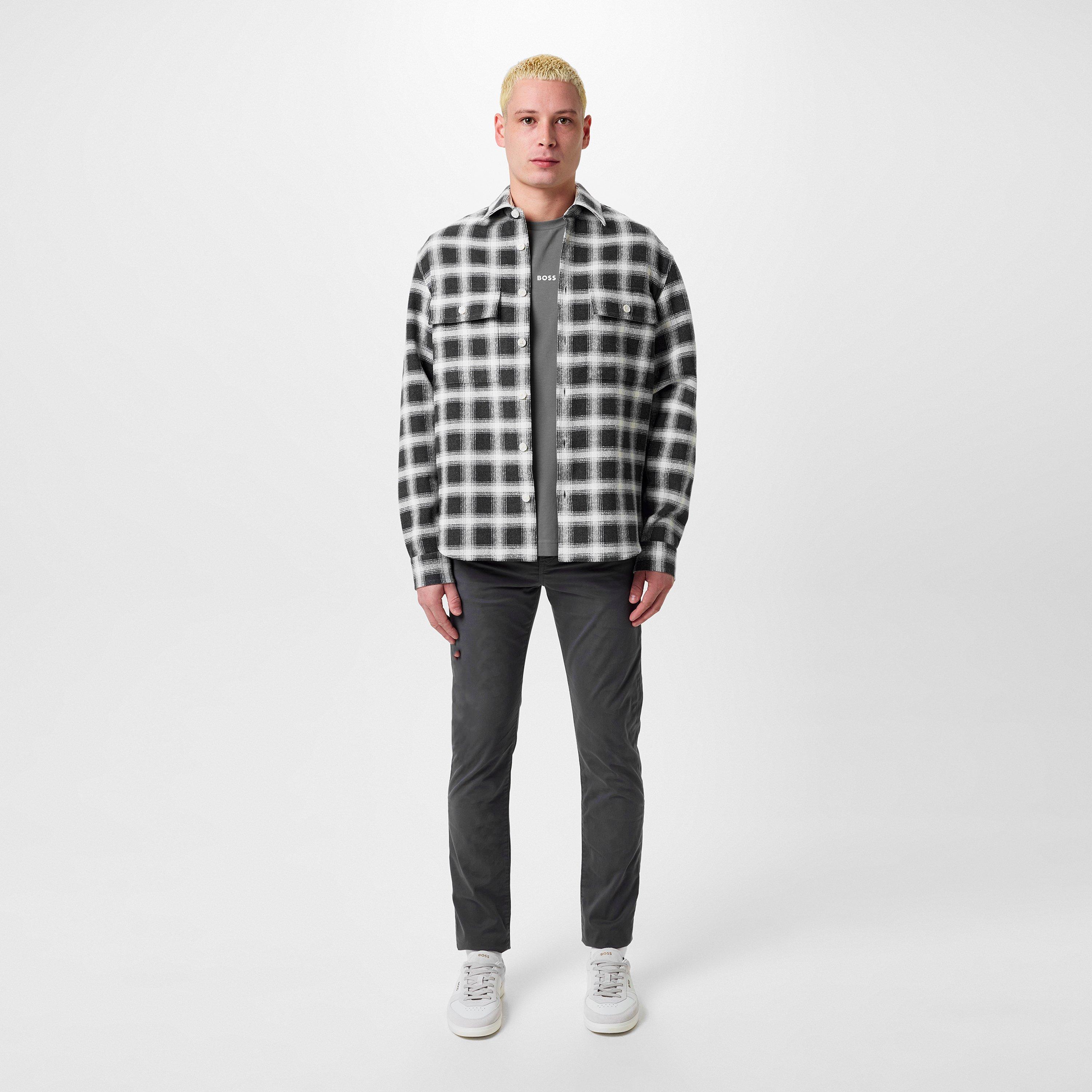 Boss Black | Men's C Owen Flannel Check Long Sleeve Overshirt ...