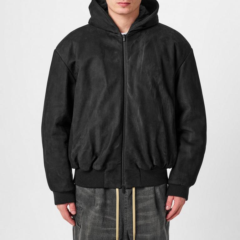 Fear Of God | Leather Hooded Bomber Jacket | Leather Jackets Fear Of God | Leather Hooded Bomber Jacket | Leather Jackets