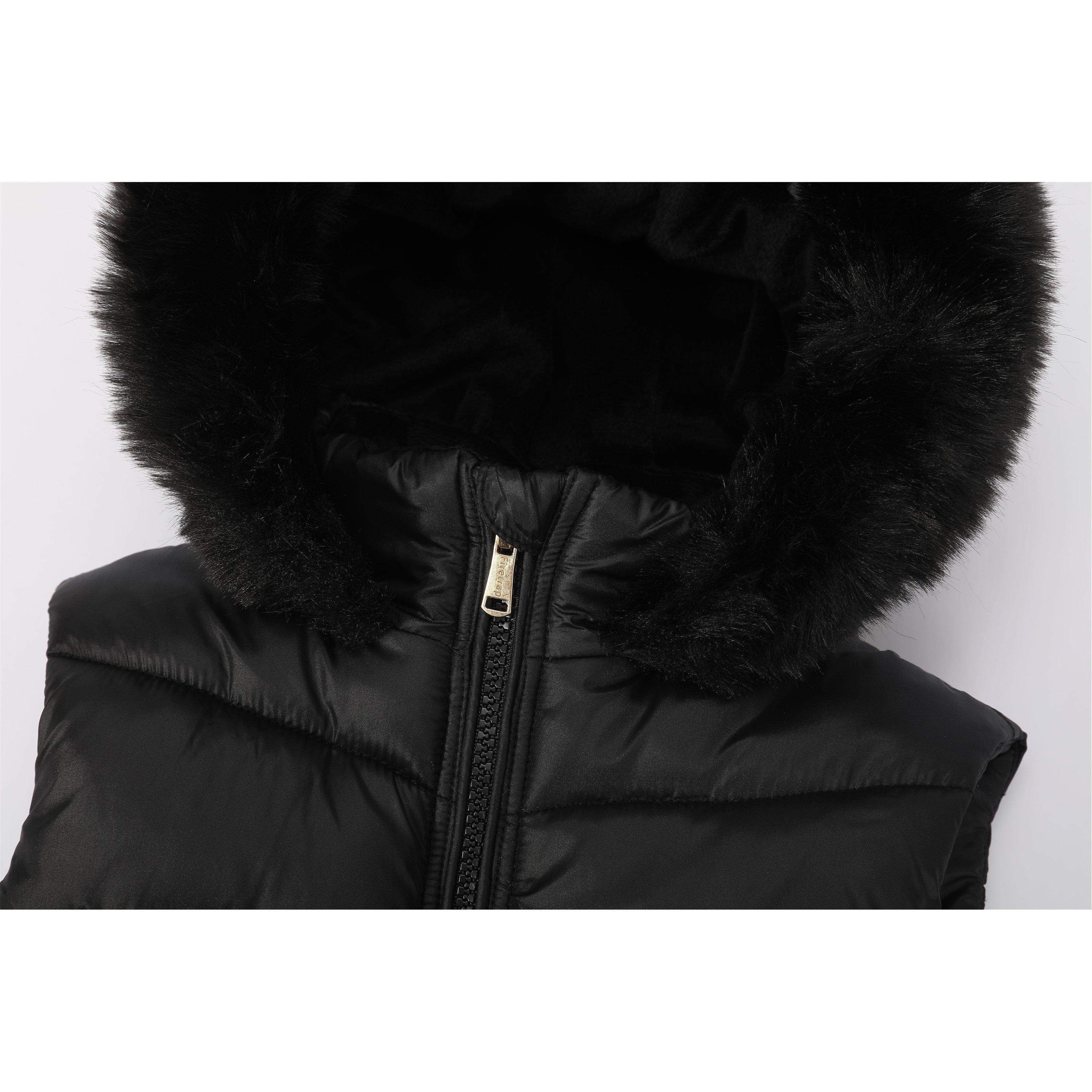 Firetrap Kids' Bubble Faux Fur Hood Zip Gilet | USC