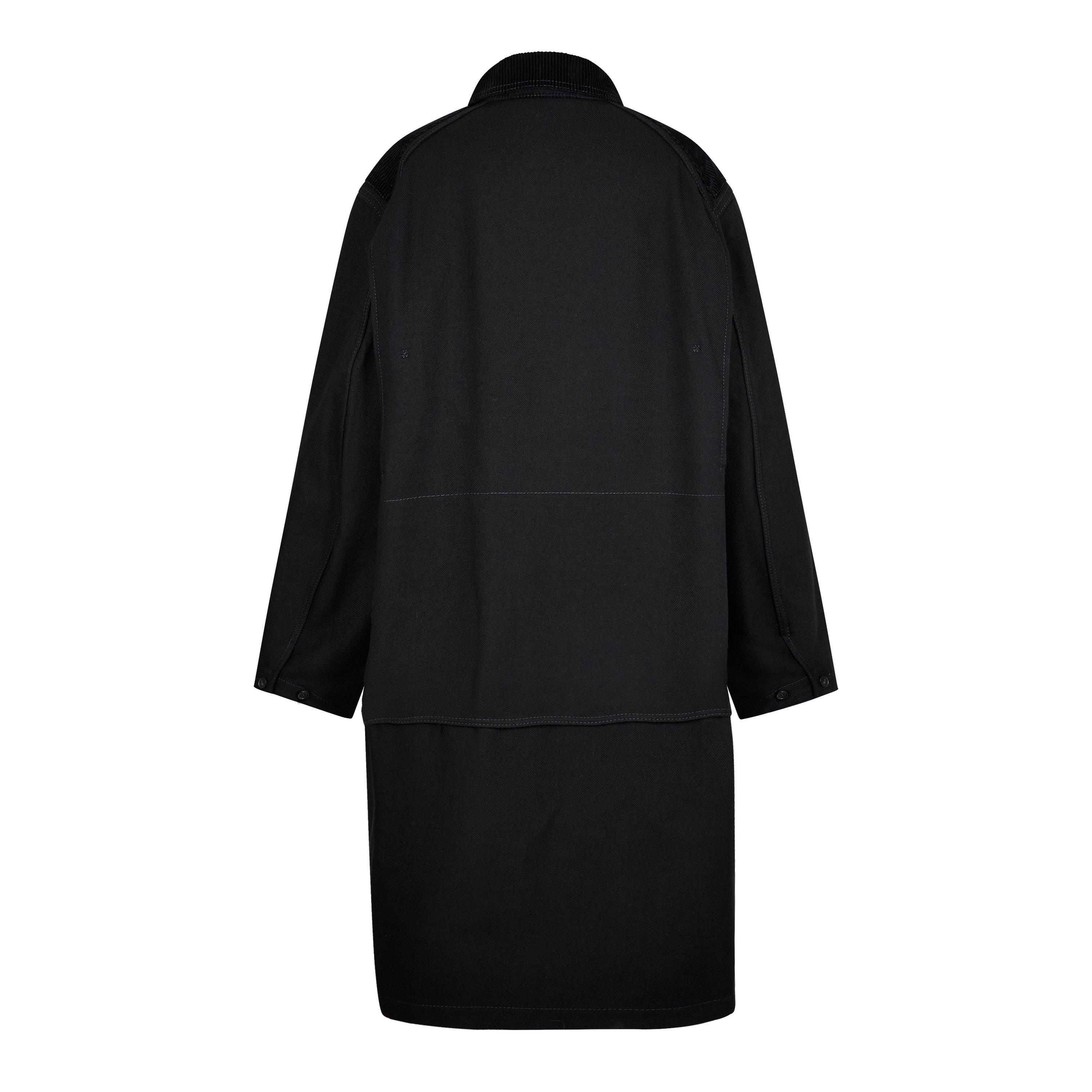 Maison Margiela | Men's Wool Cotton Knee Length Long Sleeve Overcoat ...