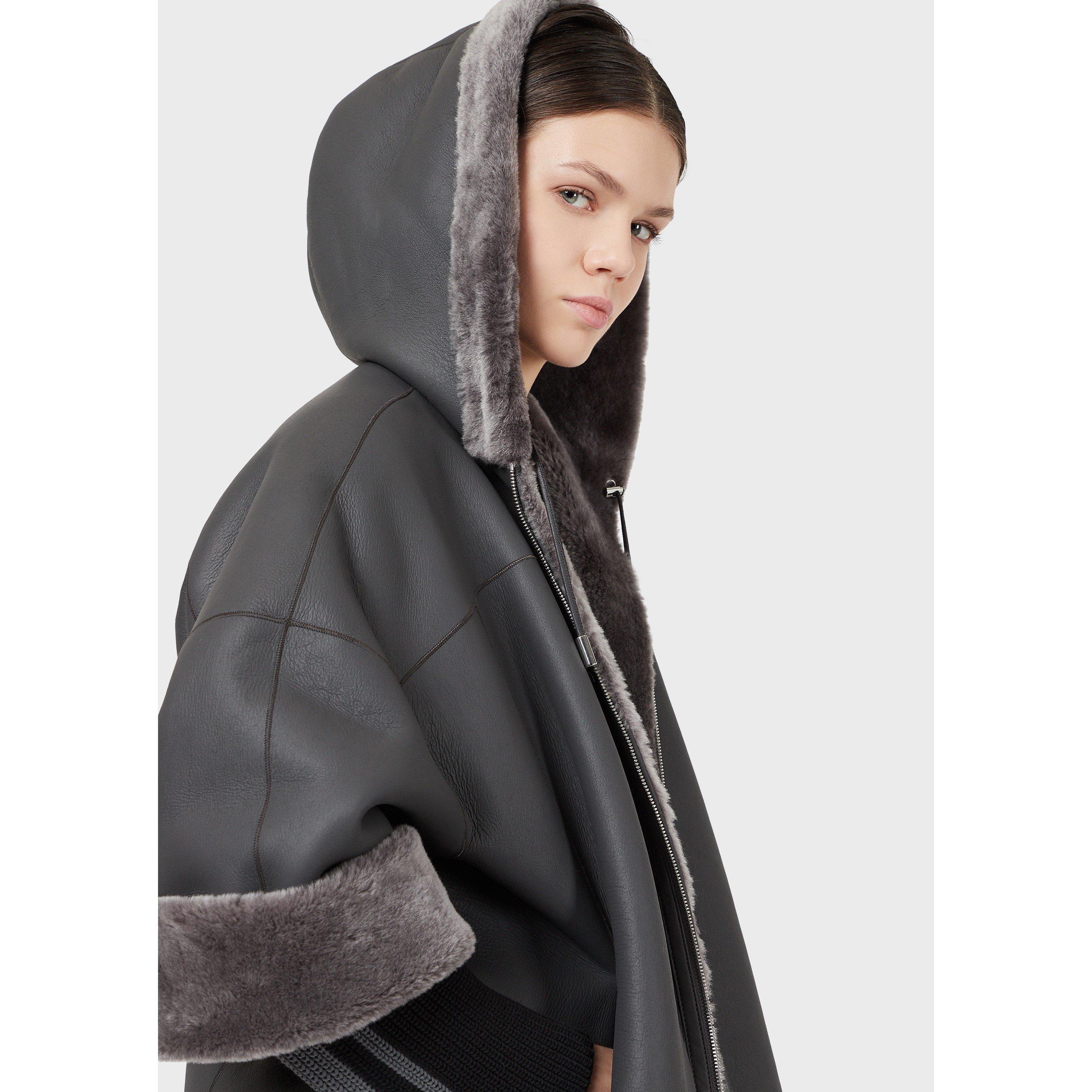 Emporio Armani Reversible Leather Jacket Vestes en cuir Sports Direct
