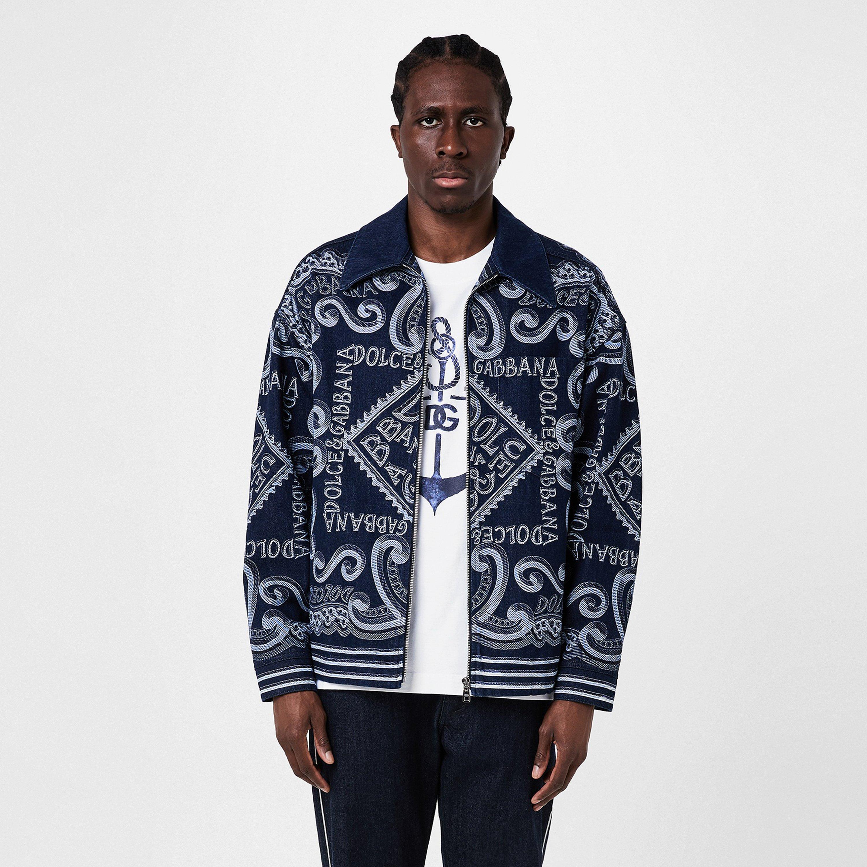 Dolce and Gabbana | Marina Print Denim Overshirt Dolce and Gabbana | Marina Print Denim Overshirt