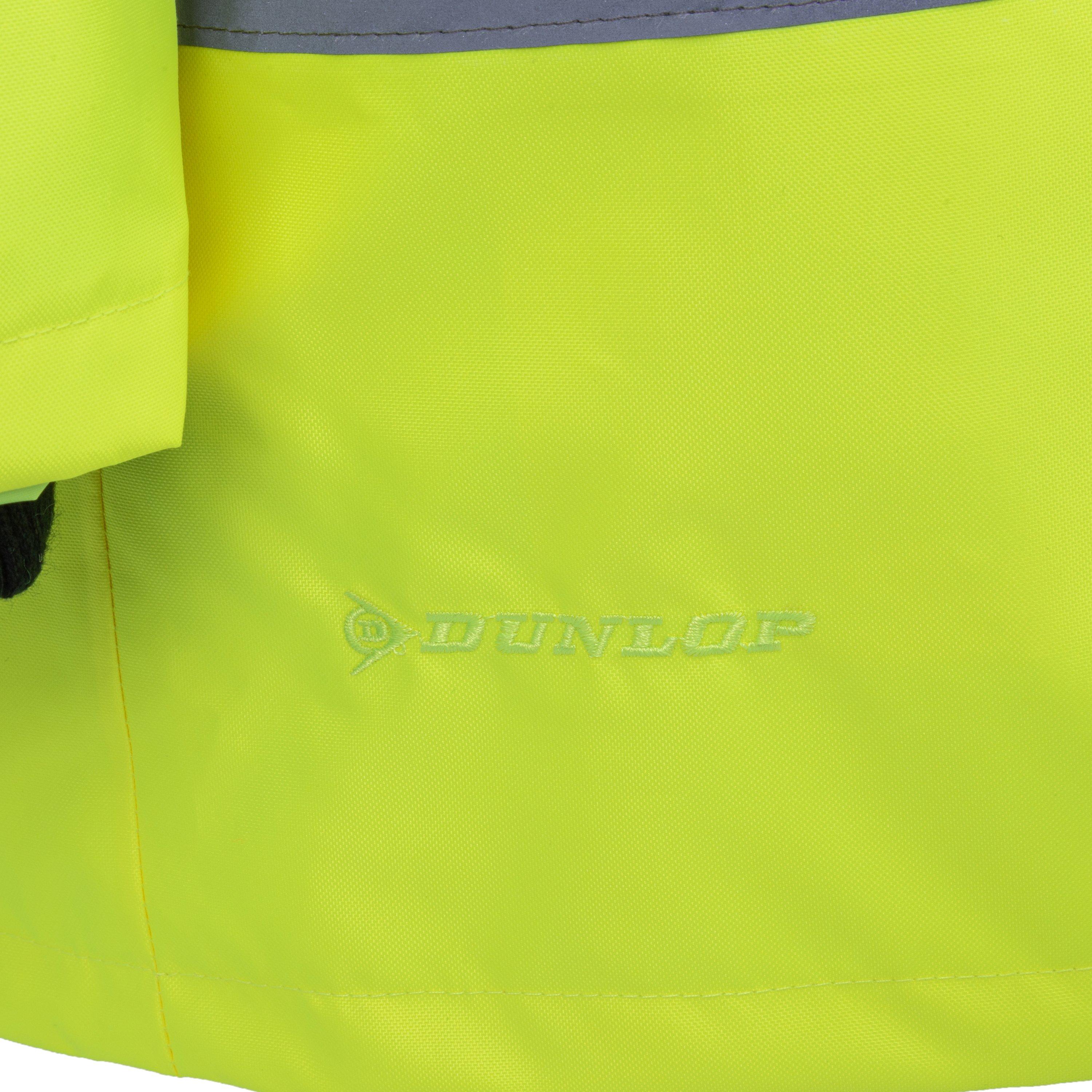 Dunlop | Waterproof Wind Resistant Reflective Long Sleeve Hi-Vis Jacket ...