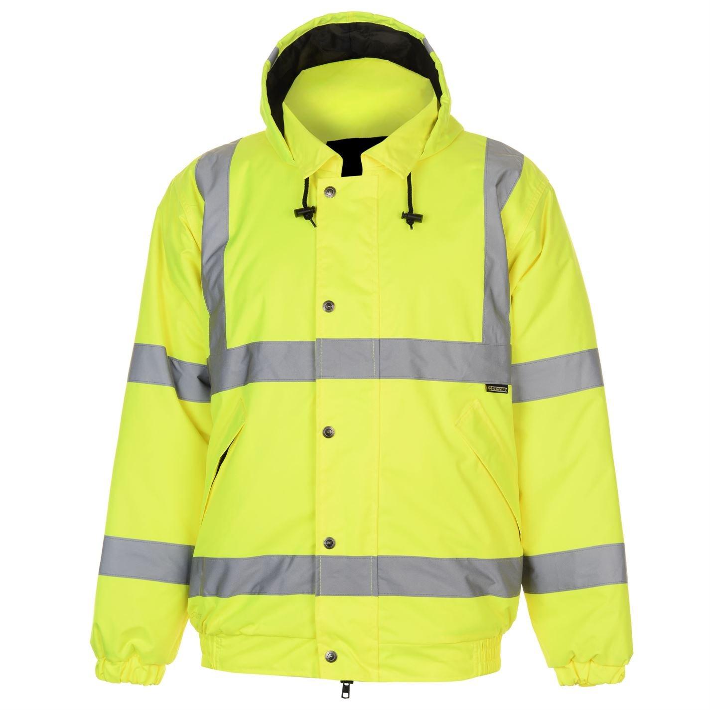 Dunlop Men's Waterproof Reflective Long Sleeve Hi-Vis Jacket | Sports ...