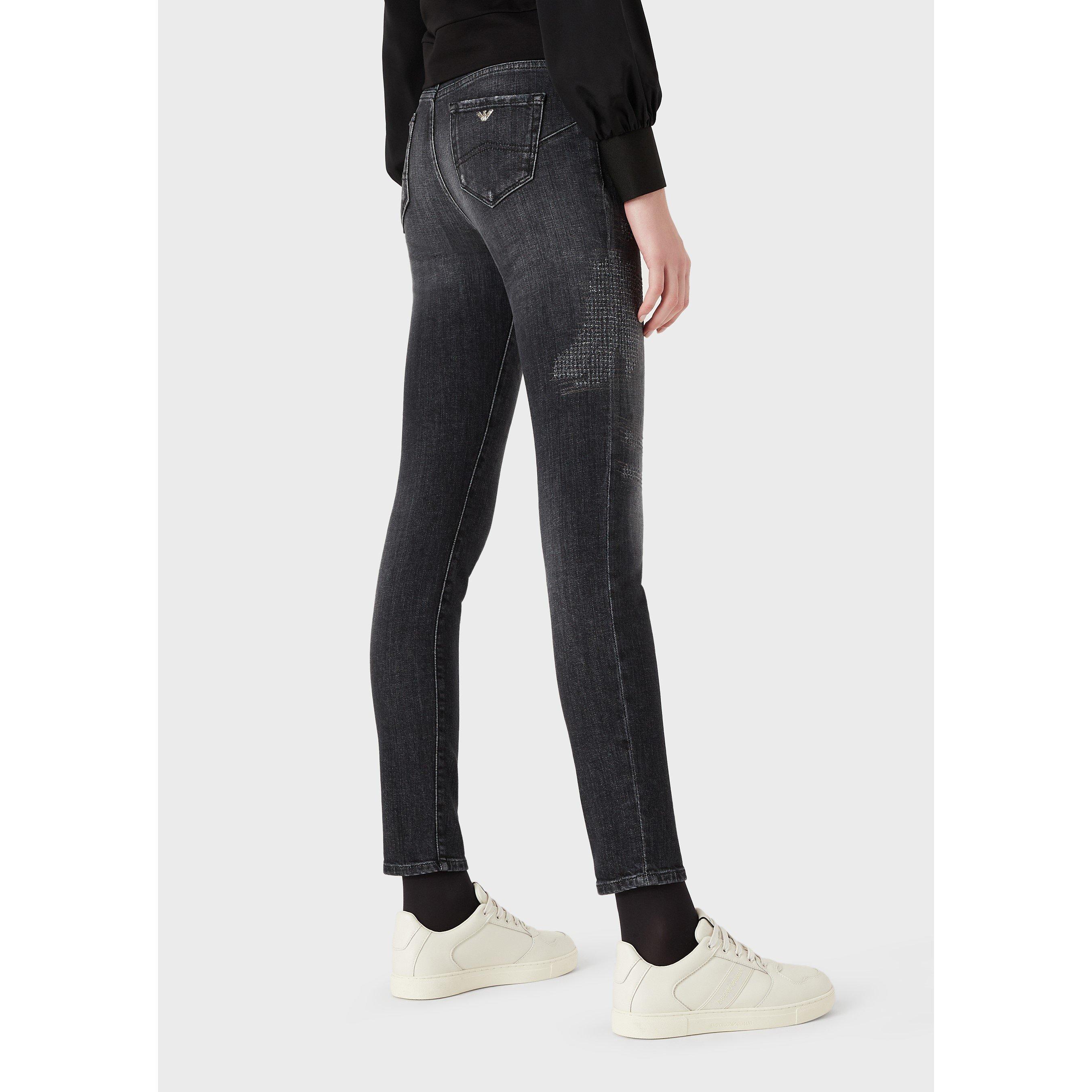 Armani skinny black jeans store