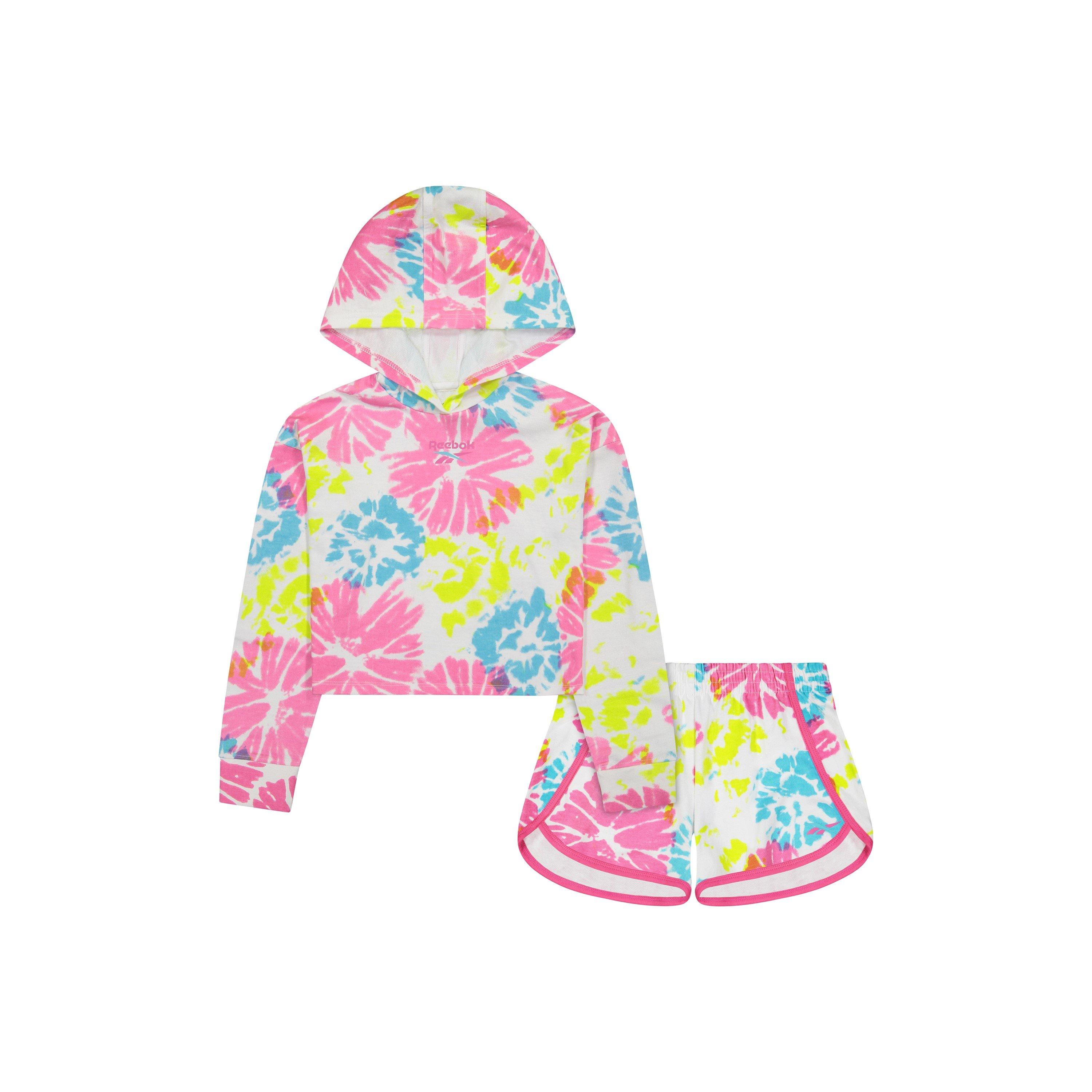 Reebok | Reebok Floral Tie Dye Set Juniors | Fleece Tracksuits | Sports ...