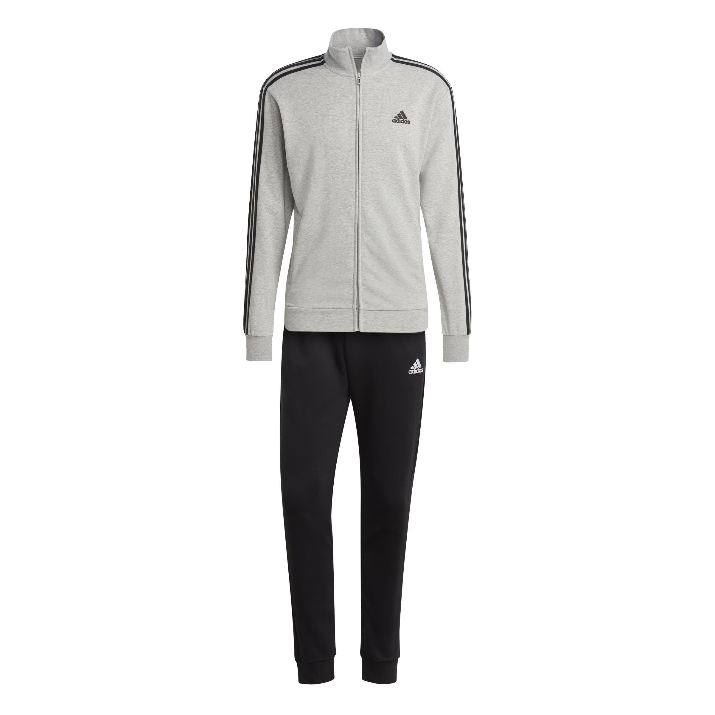 adidas Basic 3-Stripes French Terry Tracksuit Mens | Sports Direct