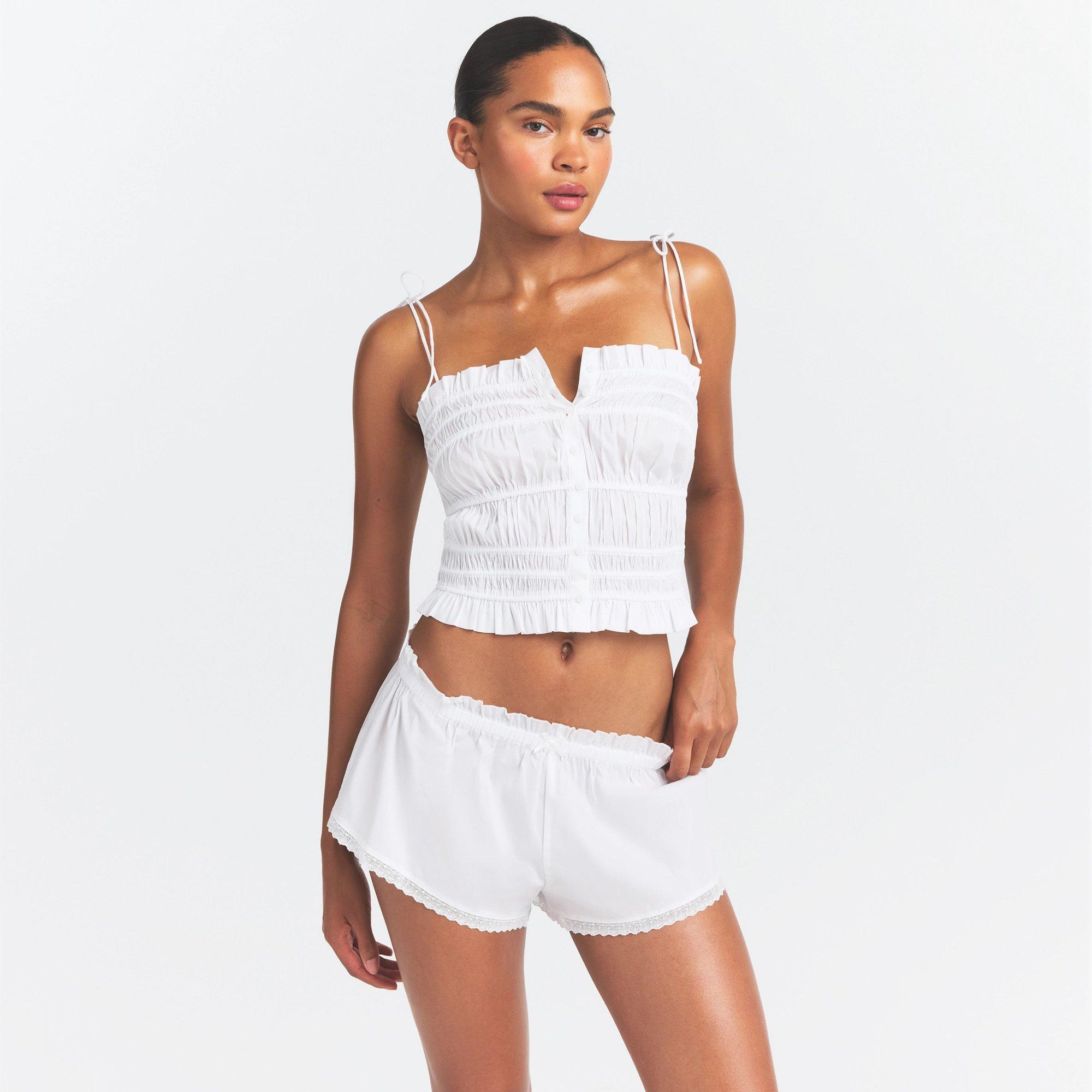 SKIMS Women's Ruffle Cami Woven Vest | Flannels