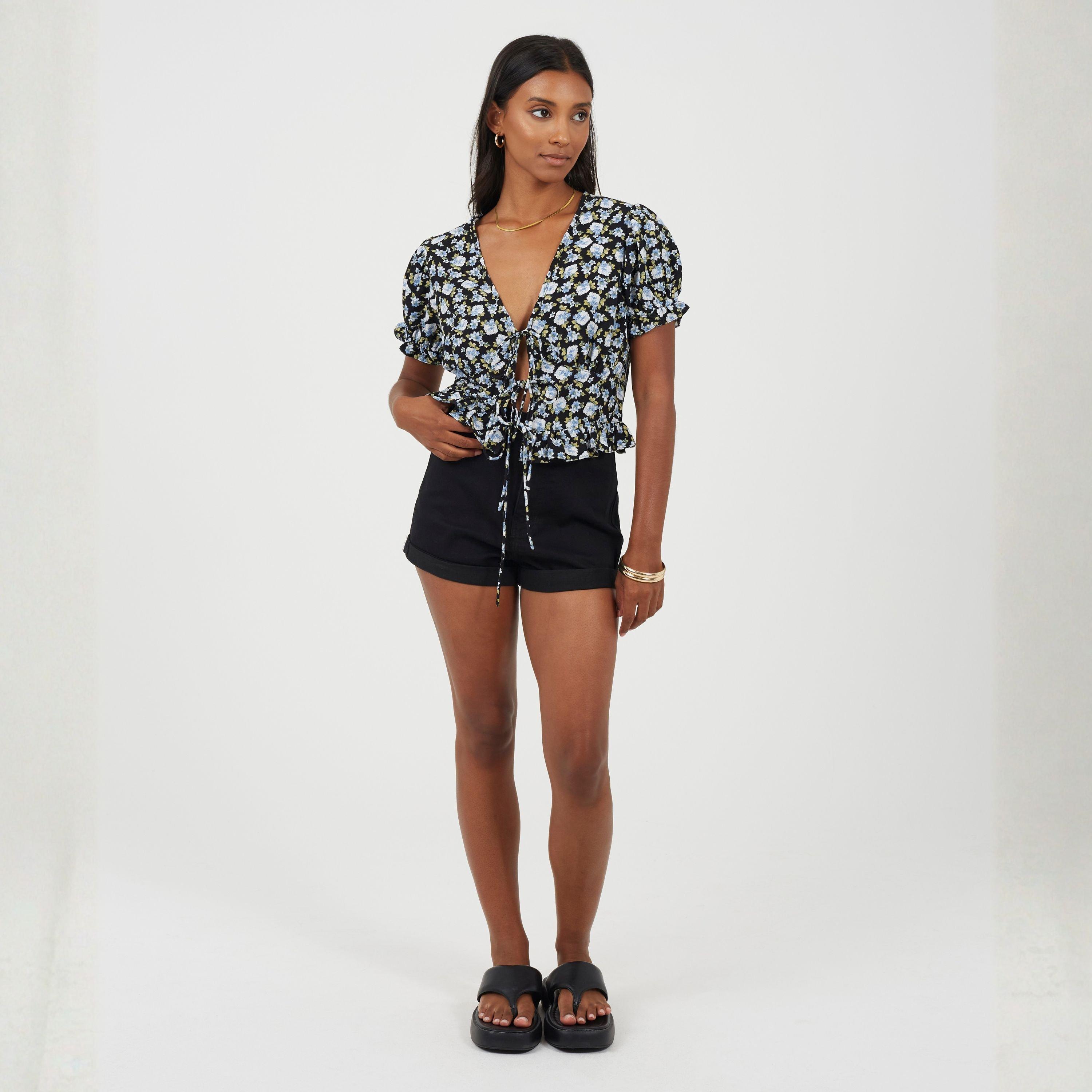 Brave Soul | BS Womens High Rise Denim Shorts with Pockets | Denim ...