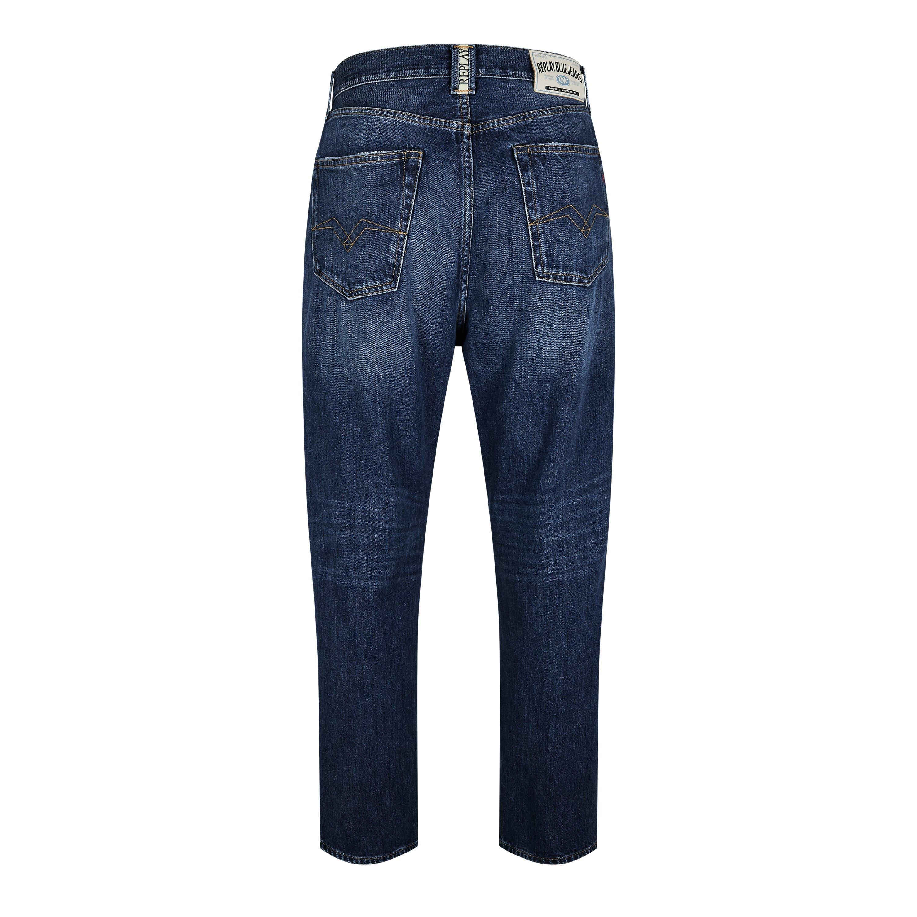 Replay | Men's 9Zero1 High Waisted Recycled Cotton Wide Leg Jeans ...