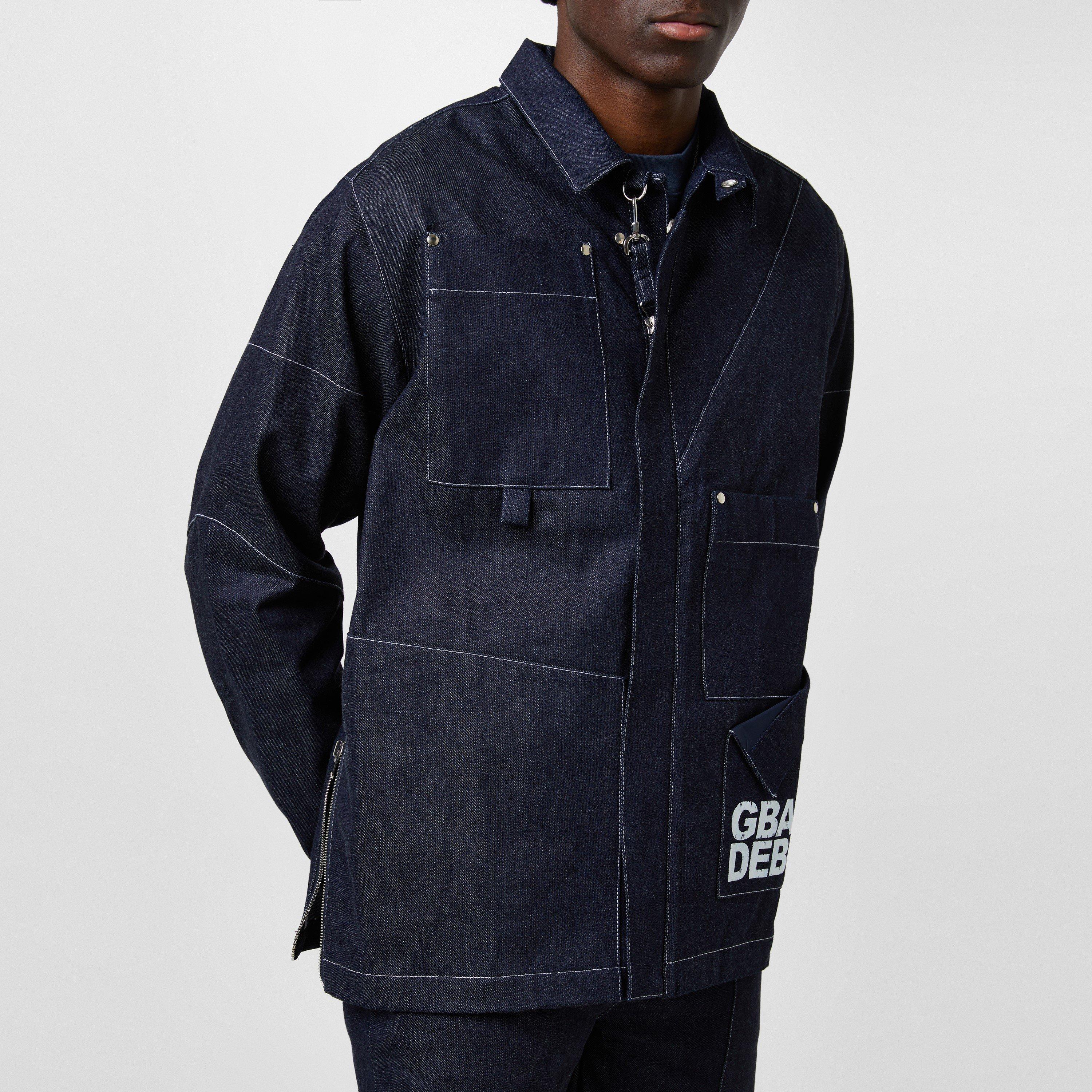 Gbadebo Men's Patchwork Workwear Organic Cotton Long Sleeve Oversized ...