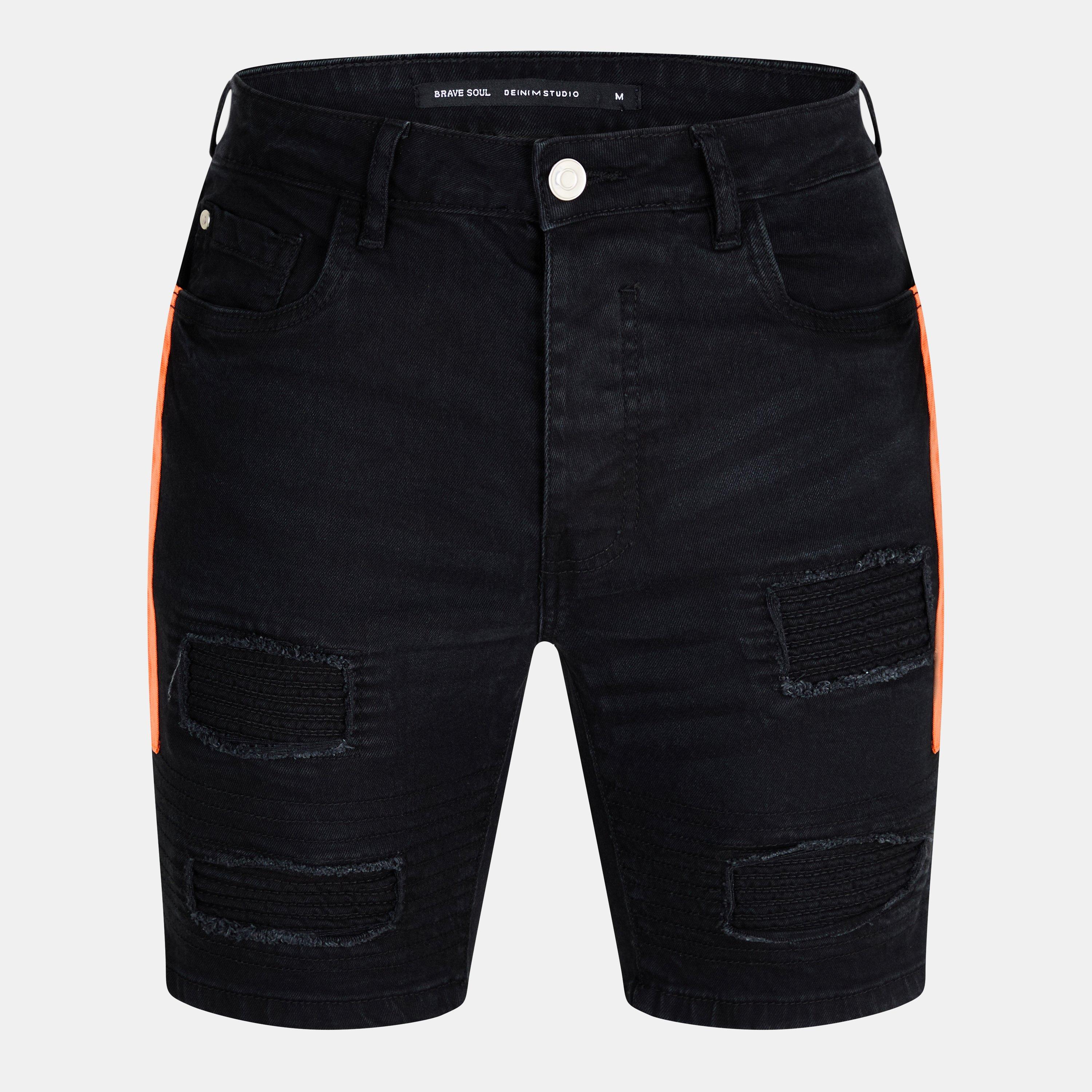 Brave Soul | Denim Short with Biker Patch Detail | Denim Shorts | FRASERS