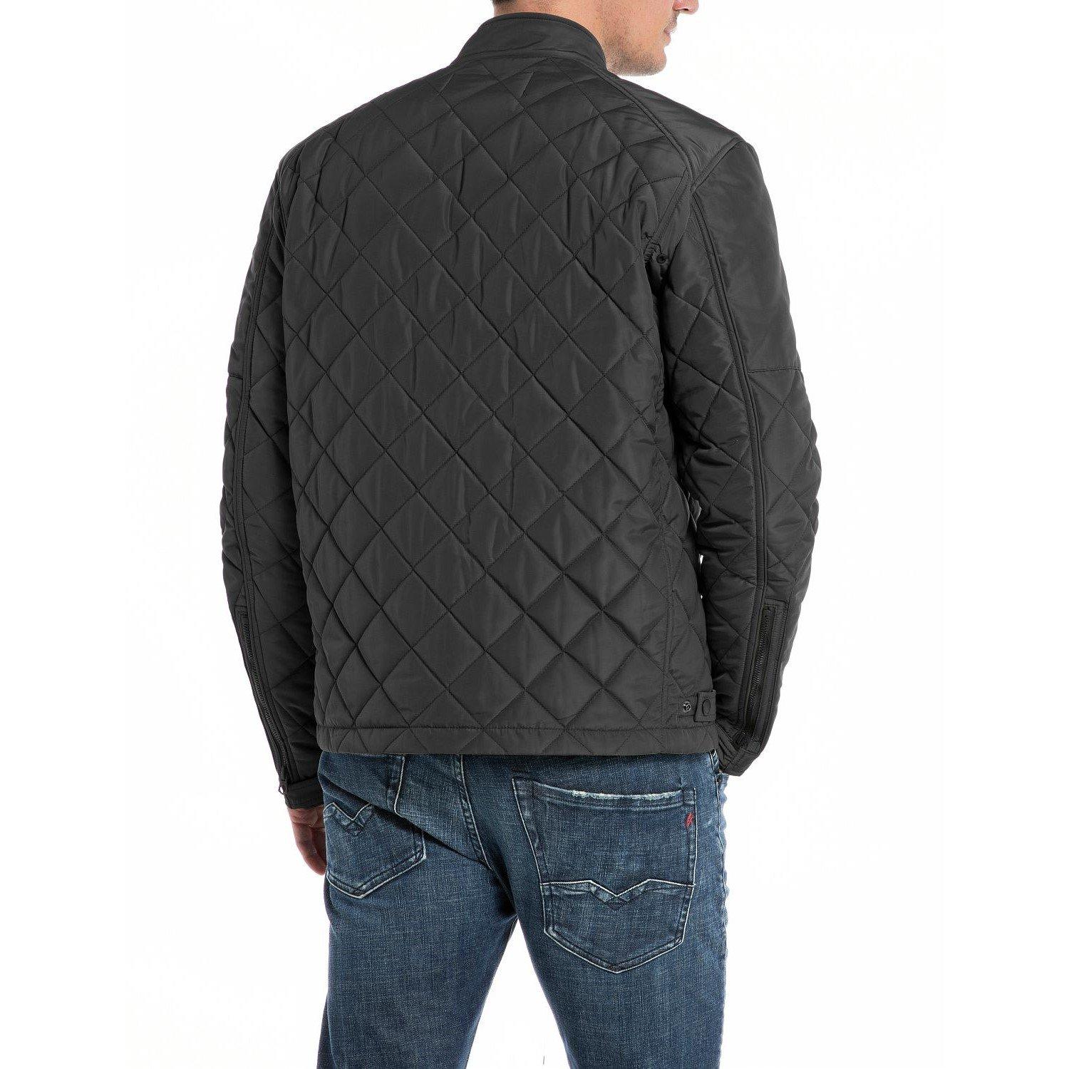 Replay | Short Jacket in Oxford Poly | Leather Jackets | USC