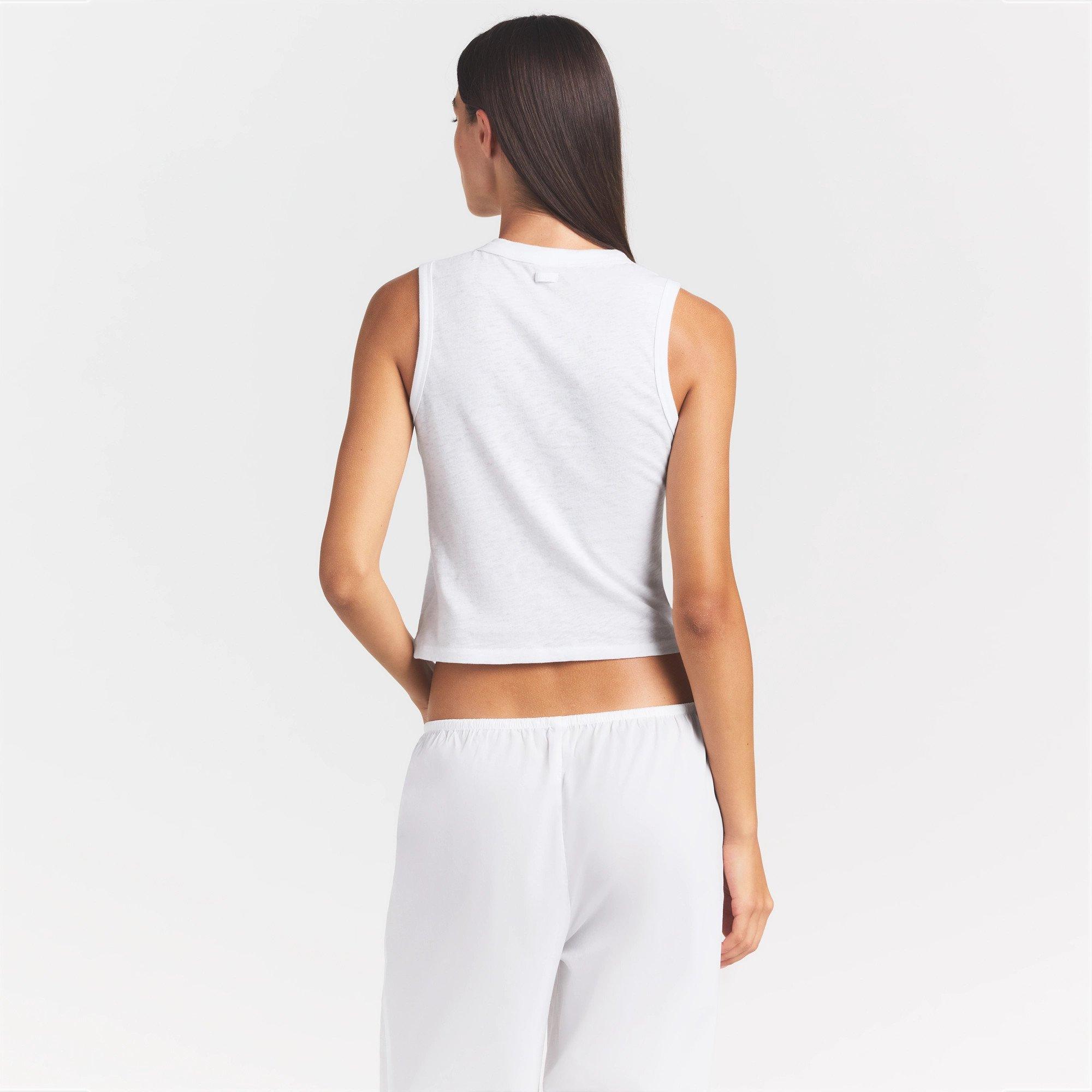 SKIMS Women's High Crew Tank Cami Top | Flannels