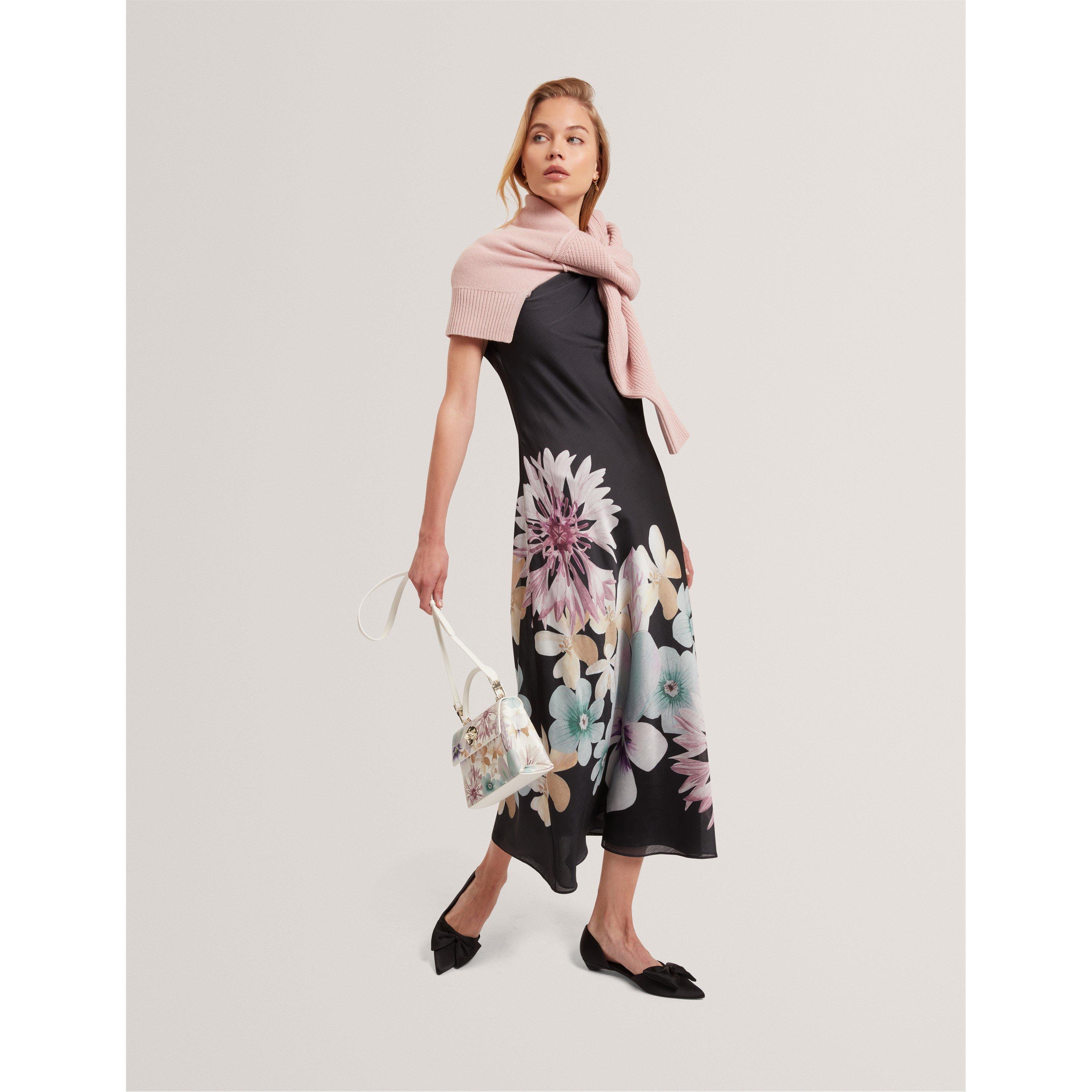 Ted Baker | Women's Drape Midi Slinky Dress | Slinky Dresses | Sports ...