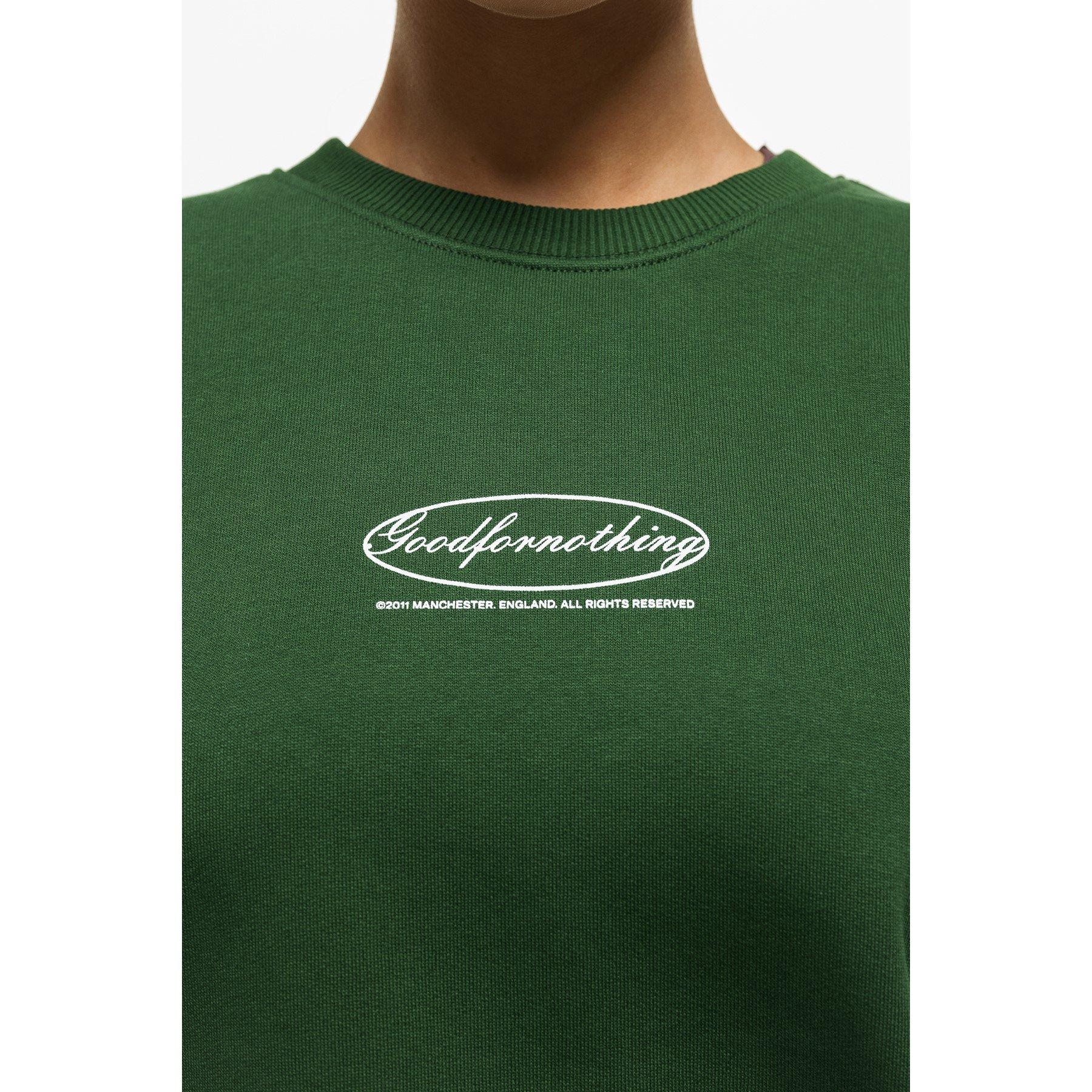 Good For Nothing Oval Sweatshirt Dark Green | FRASERS