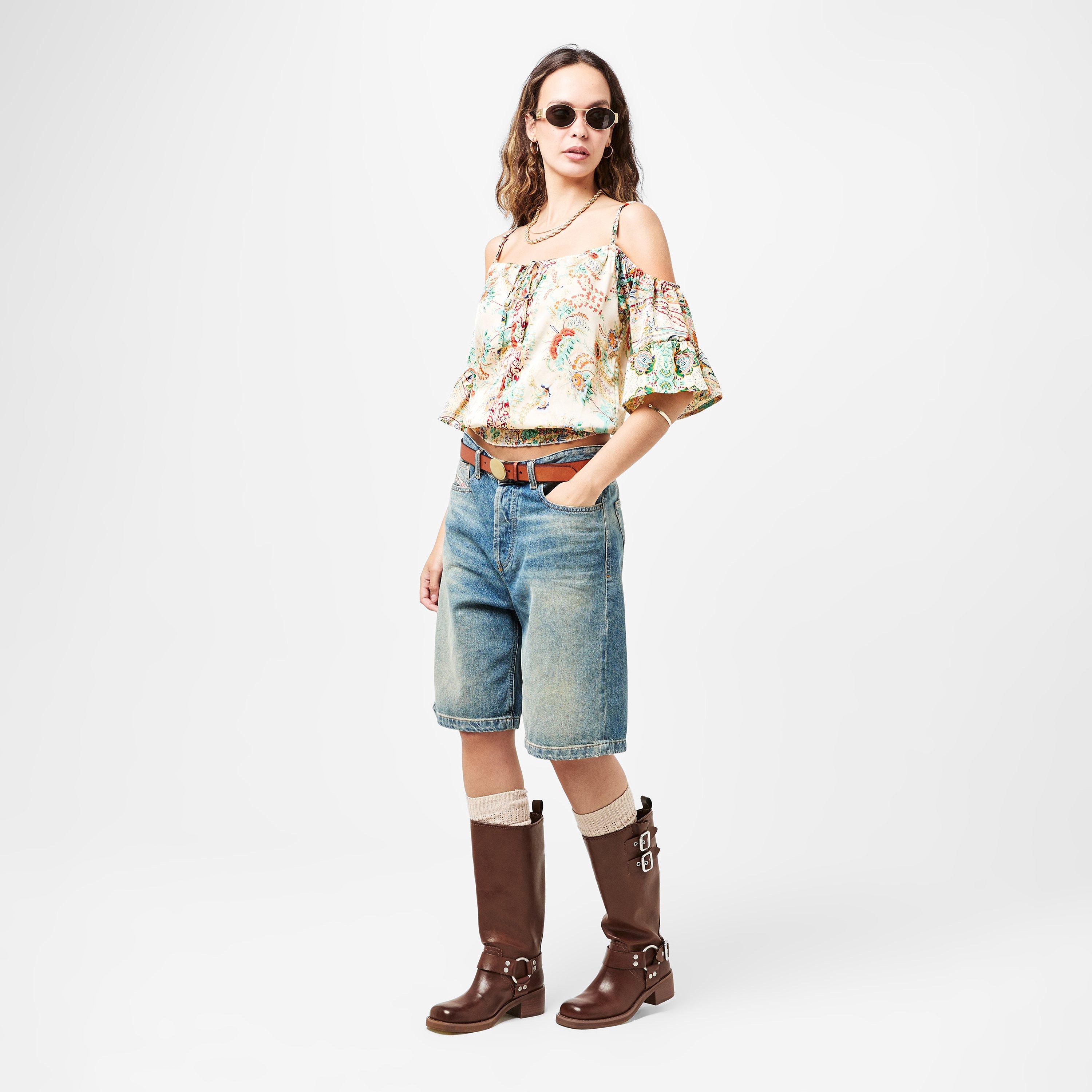 AX Paris Multi Paisley Print Cut Out Shoulder Top | FRASERS