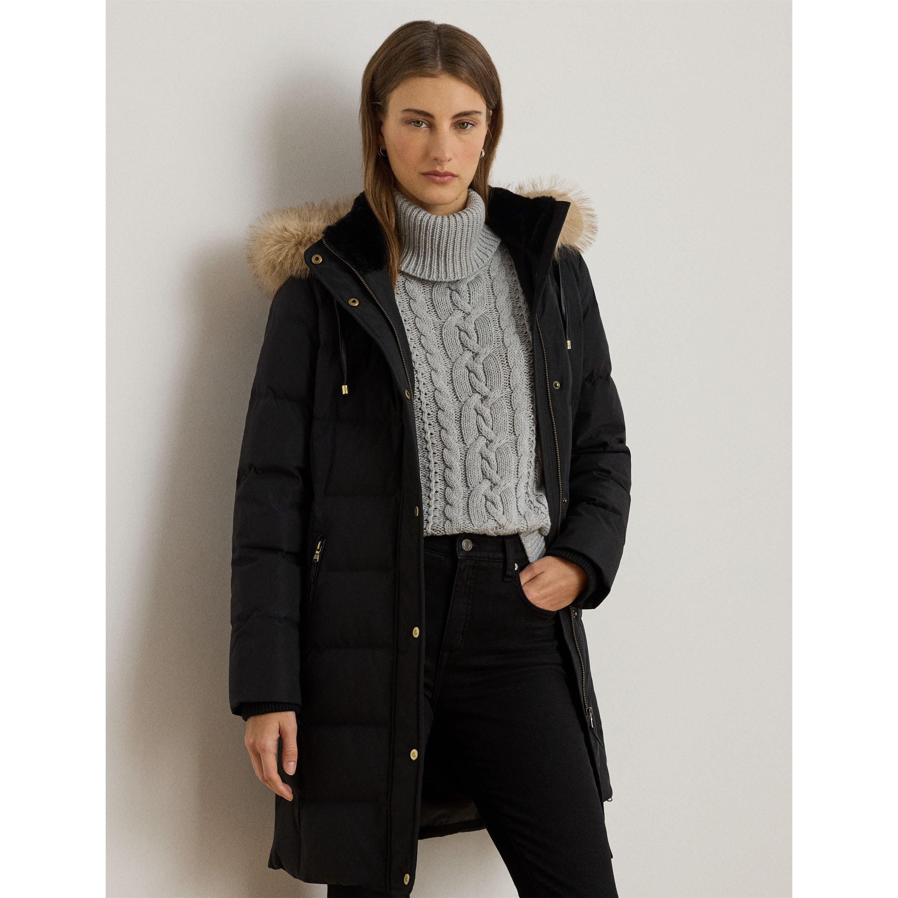 Lauren by Ralph Lauren Women's Fur Hood Medium Puffer Jacket | FRASERS
