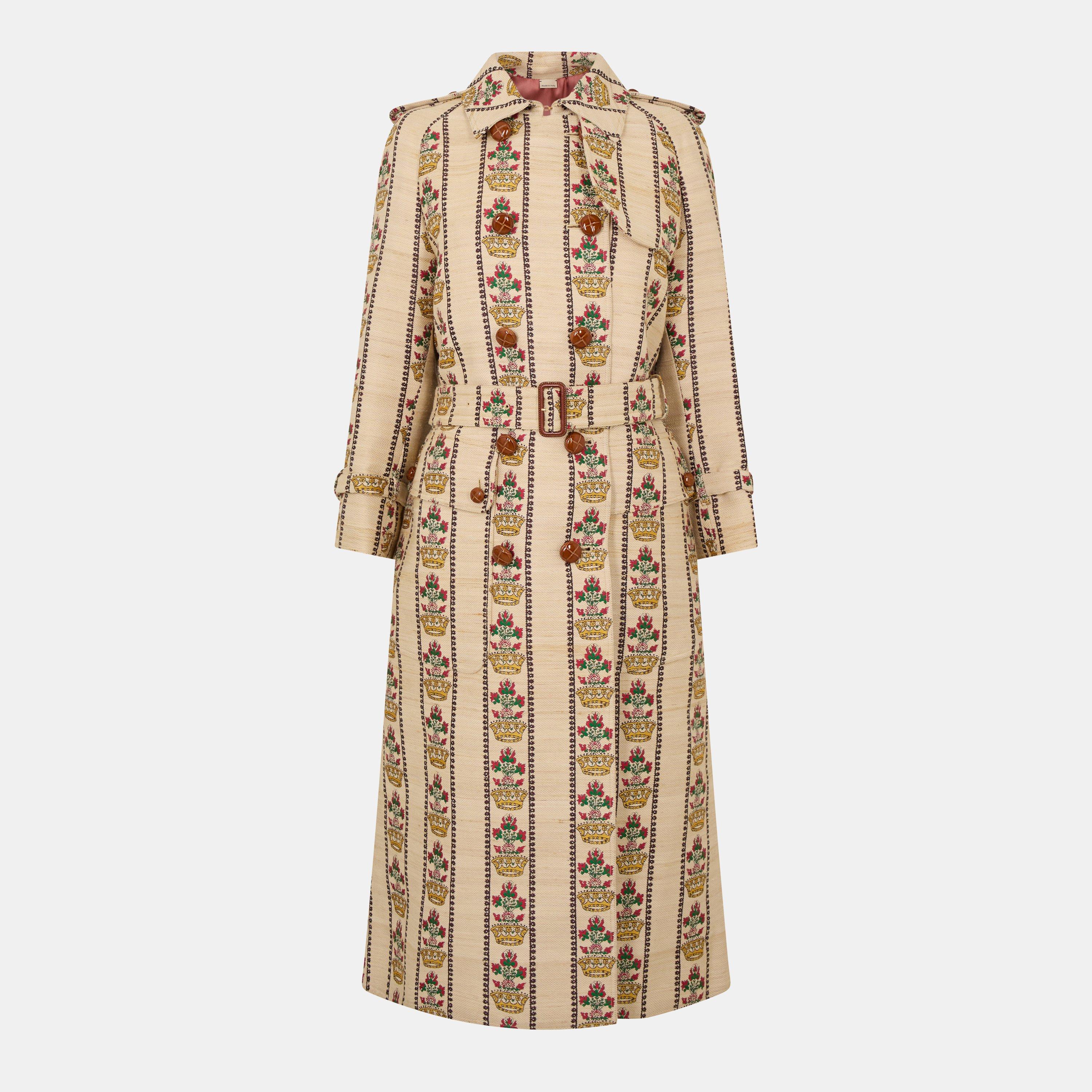 Gucci | Women's Flower Crown Weather-Resistant Trench Coat | Trench ...