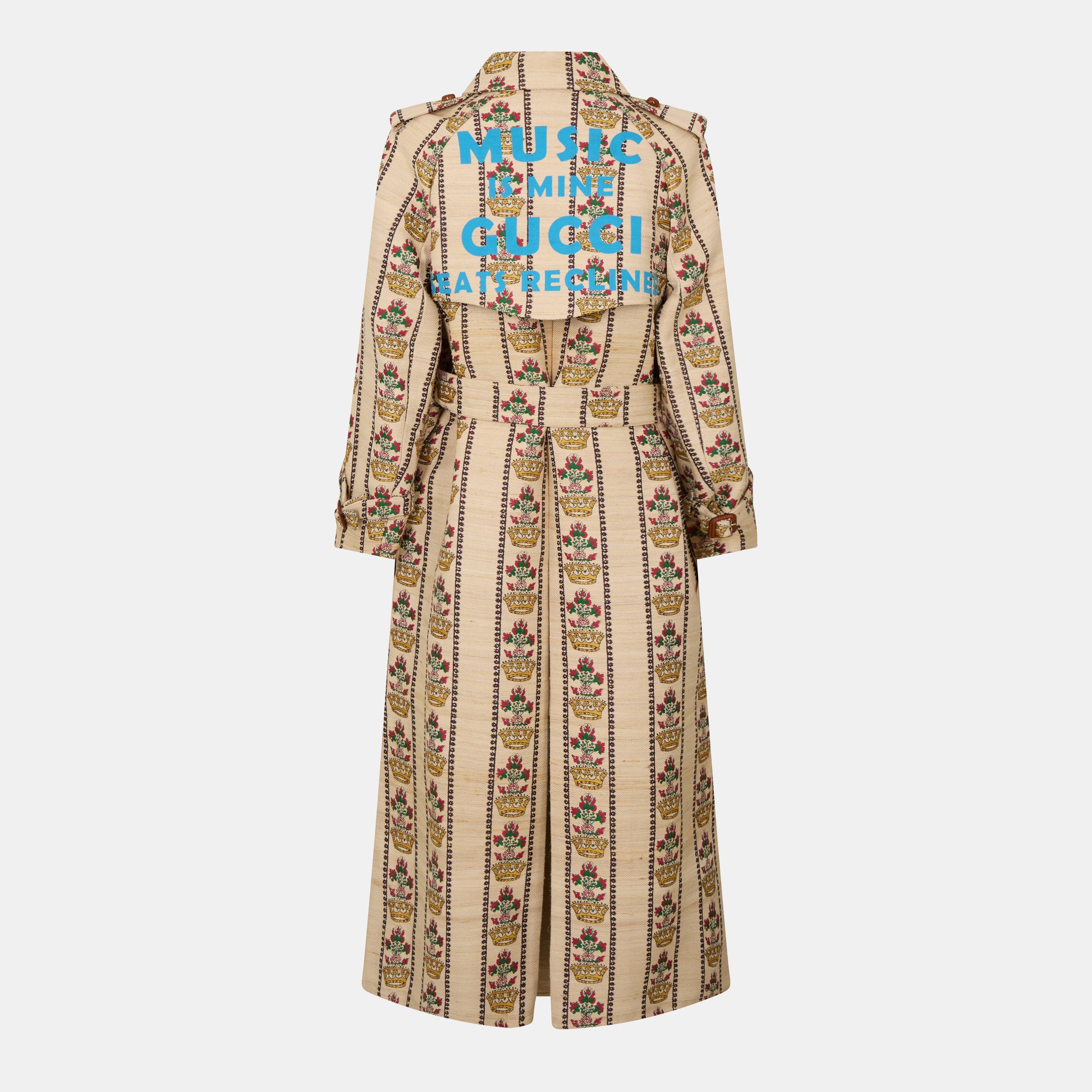 Gucci | Women's Flower Crown Weather-Resistant Trench Coat | Trench ...
