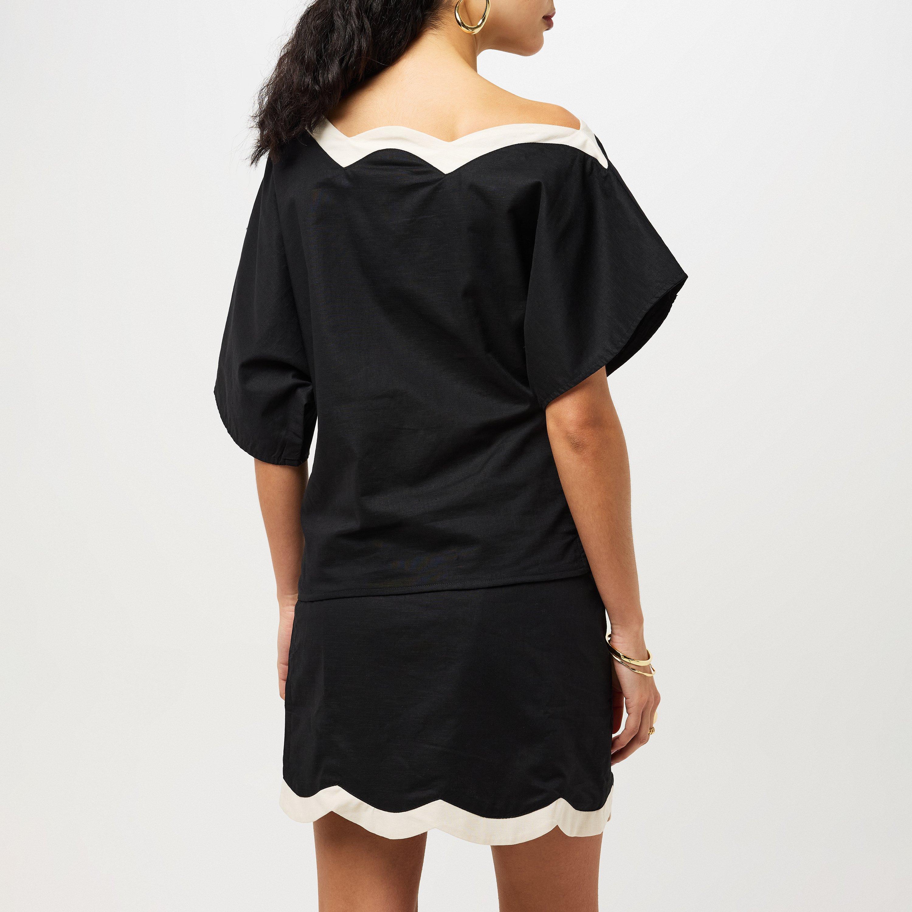 Never Fully Dressed | Scallop Tilly Top | Off Shoulder Tops | Cruise ...