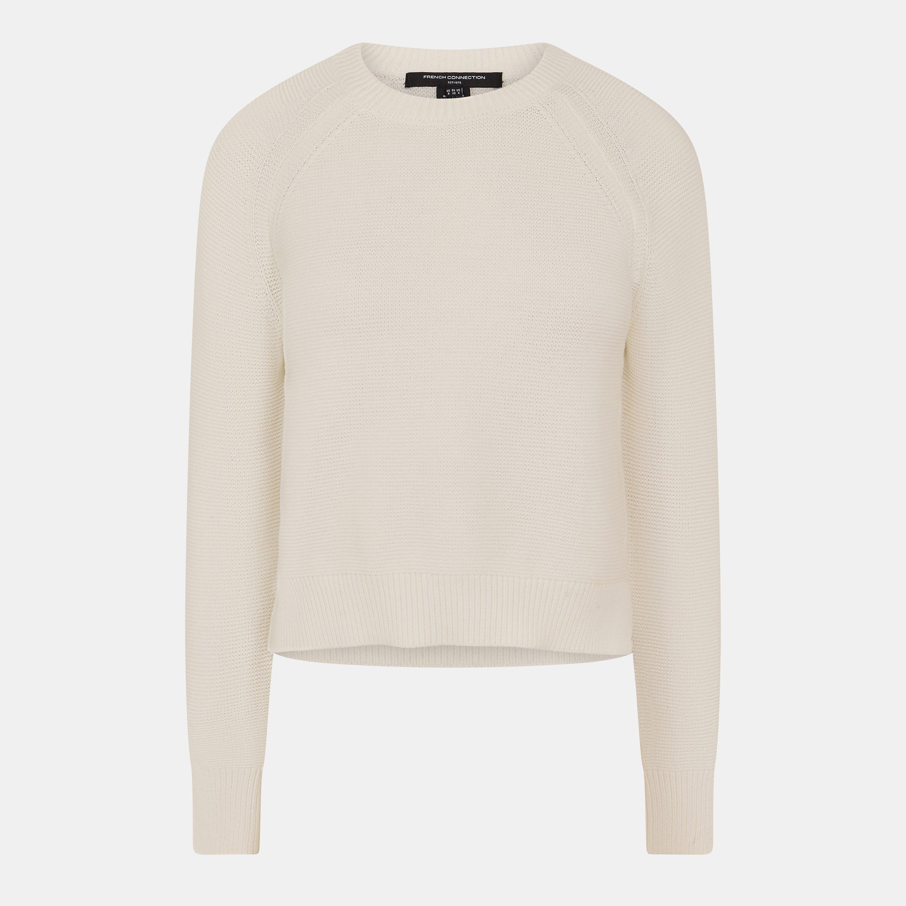 French Connection | Women's Lily Mozart Cotton Long Sleeve Crew Neck ...