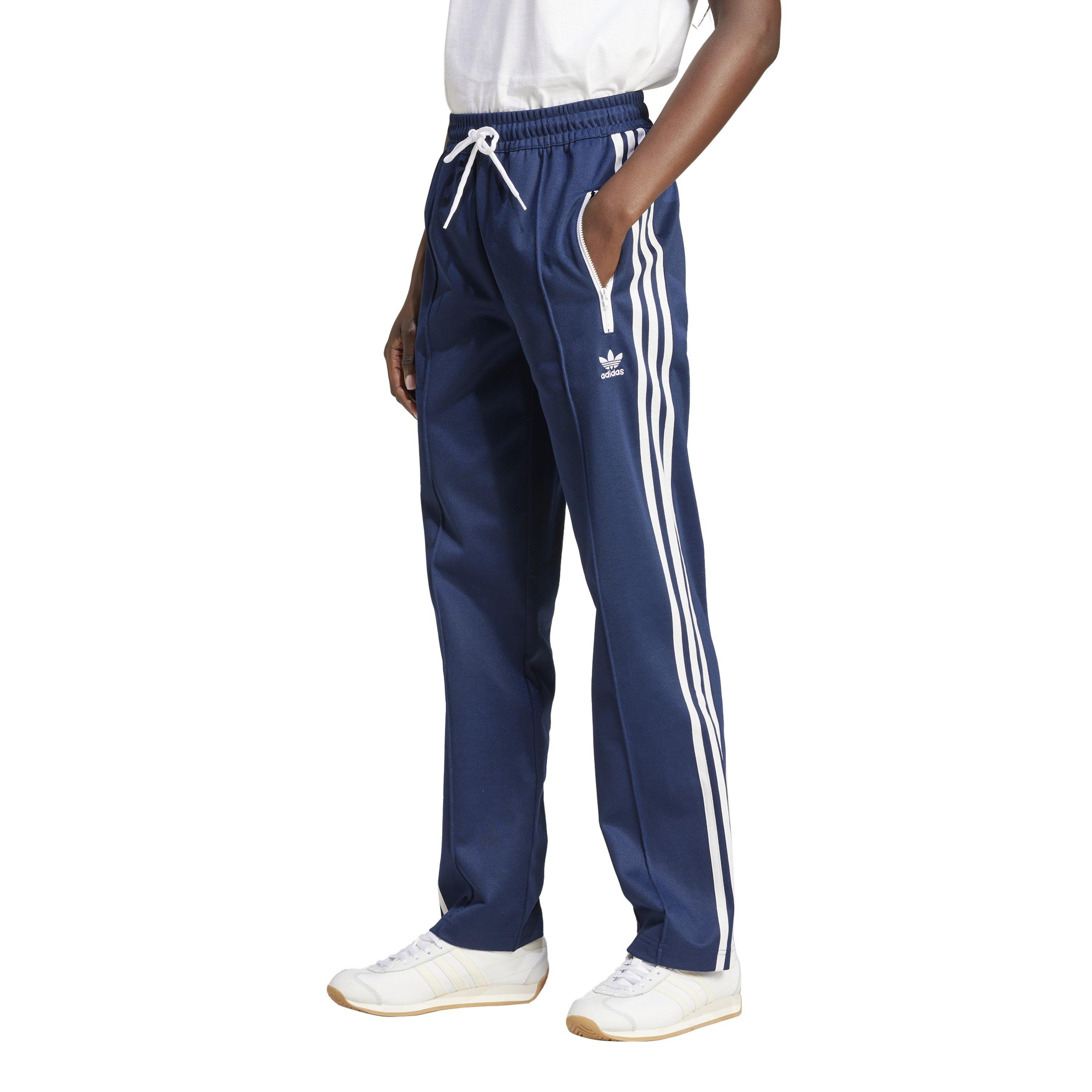 adidas Originals | Women's Sporty And Rich Logo Blue Open Hem Woven ...