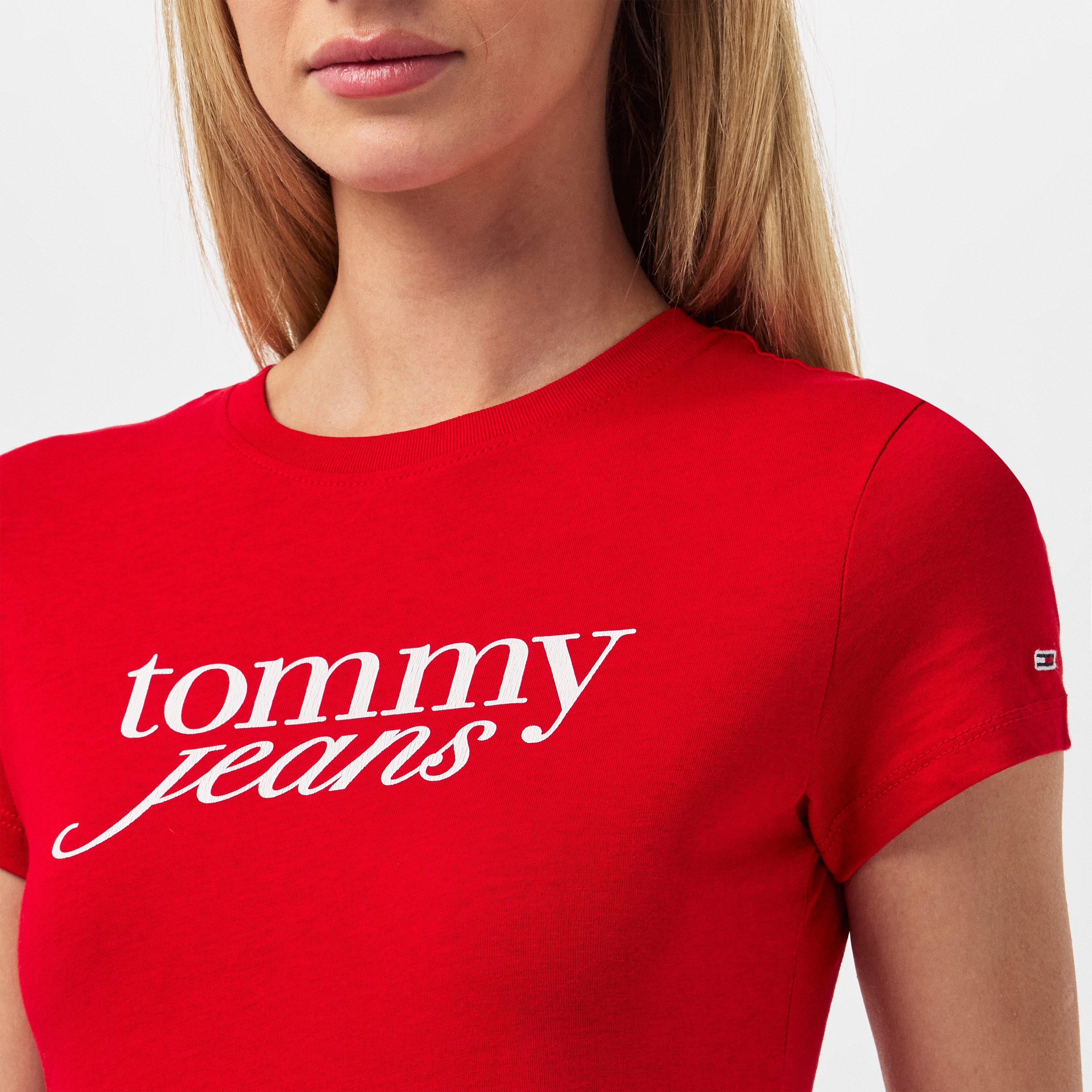 Tommy Jeans | TJW SLIM ESSENTIAL LOGO TEE EXT | Slim Fit T-Shirts | USC