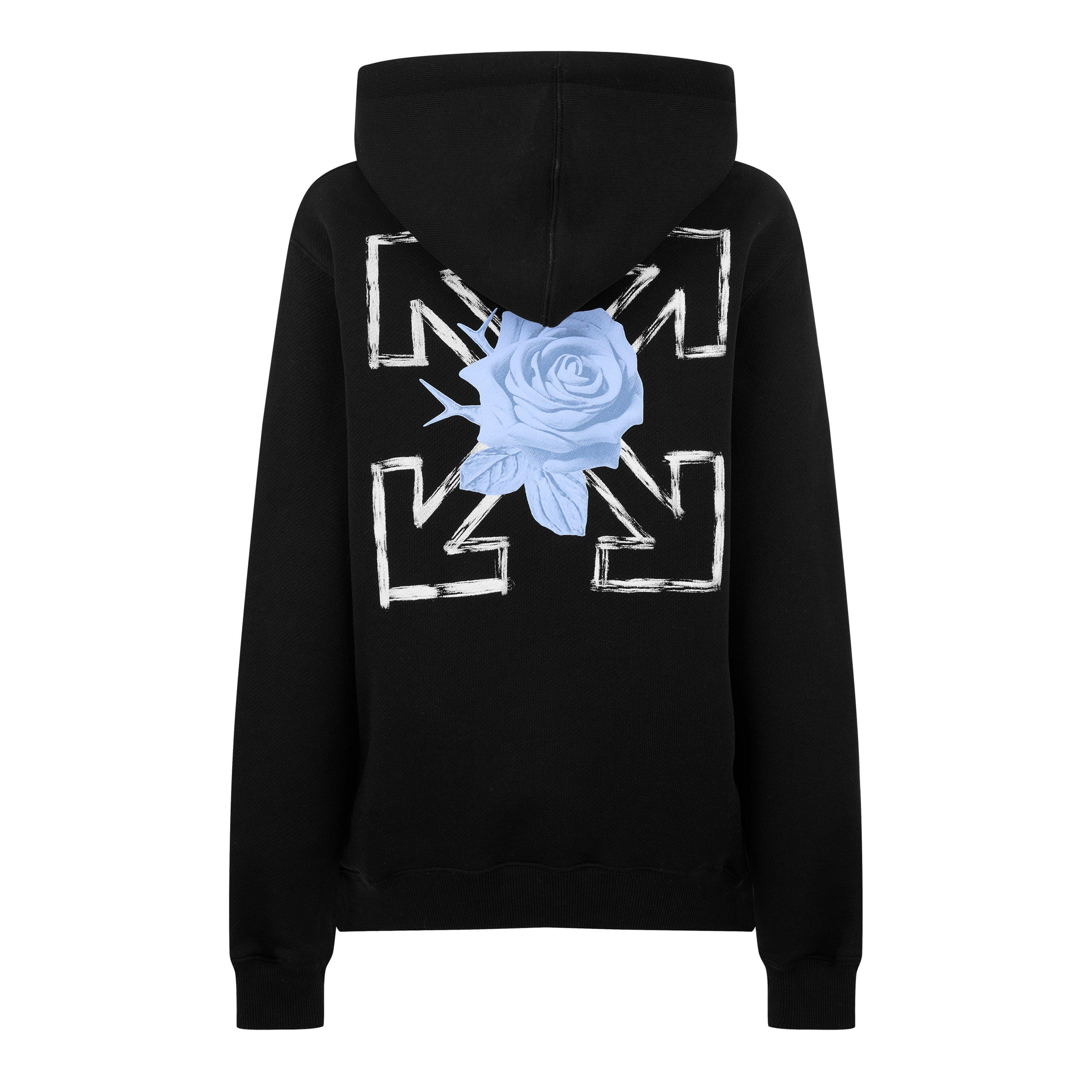 Off White | Women's Roses Arrow Cotton Long Sleeve Hoodie | OTH Hoodies ...