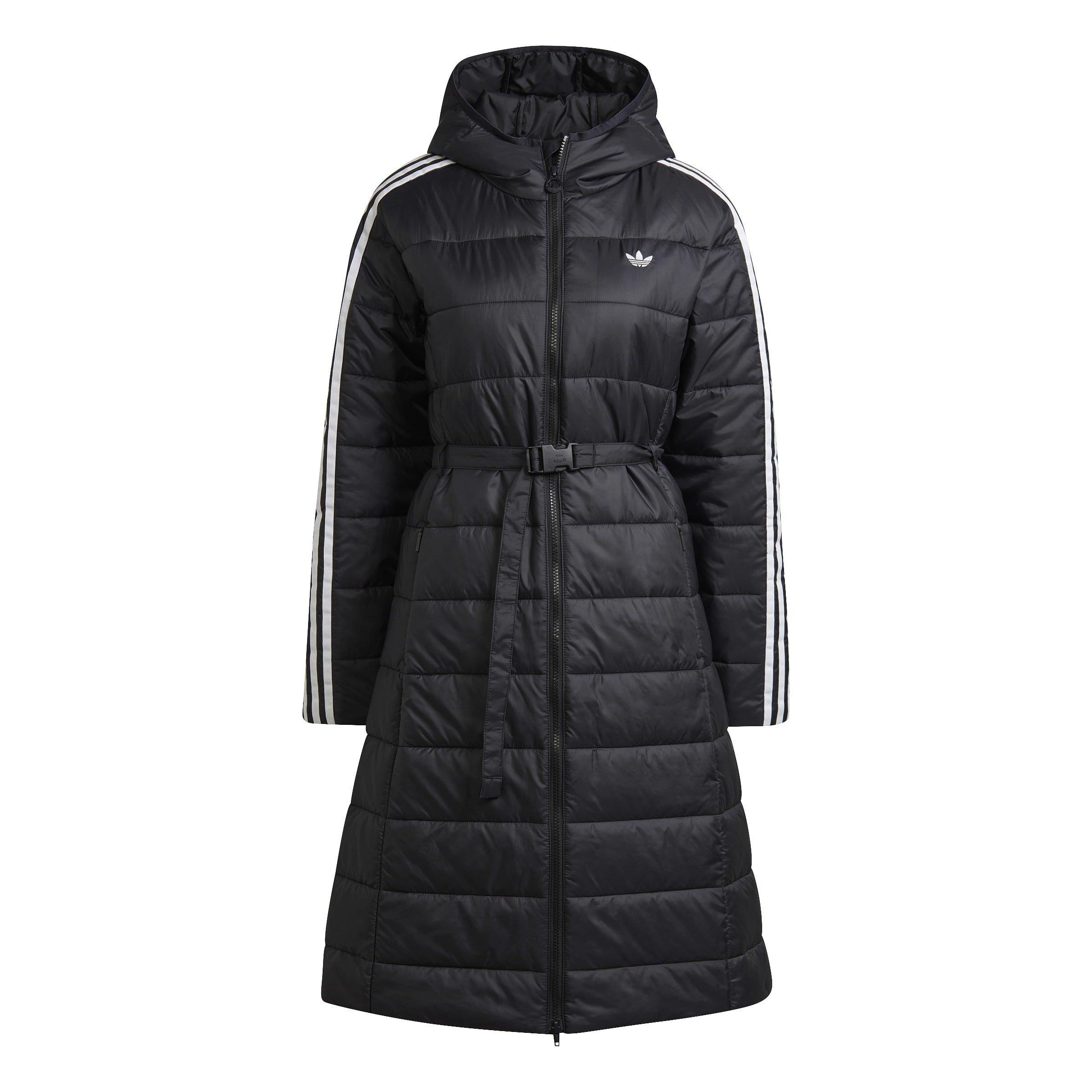 adidas | Women's Hooded Long Sleeve Knee-Length Slim Fit Puffer Jacket ...
