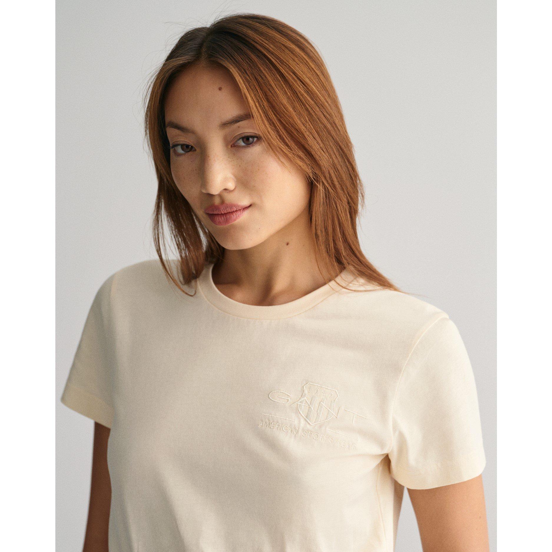 Gant | Women's Tonal Archive Shield Cotton Short Sleeve T-Shirt ...
