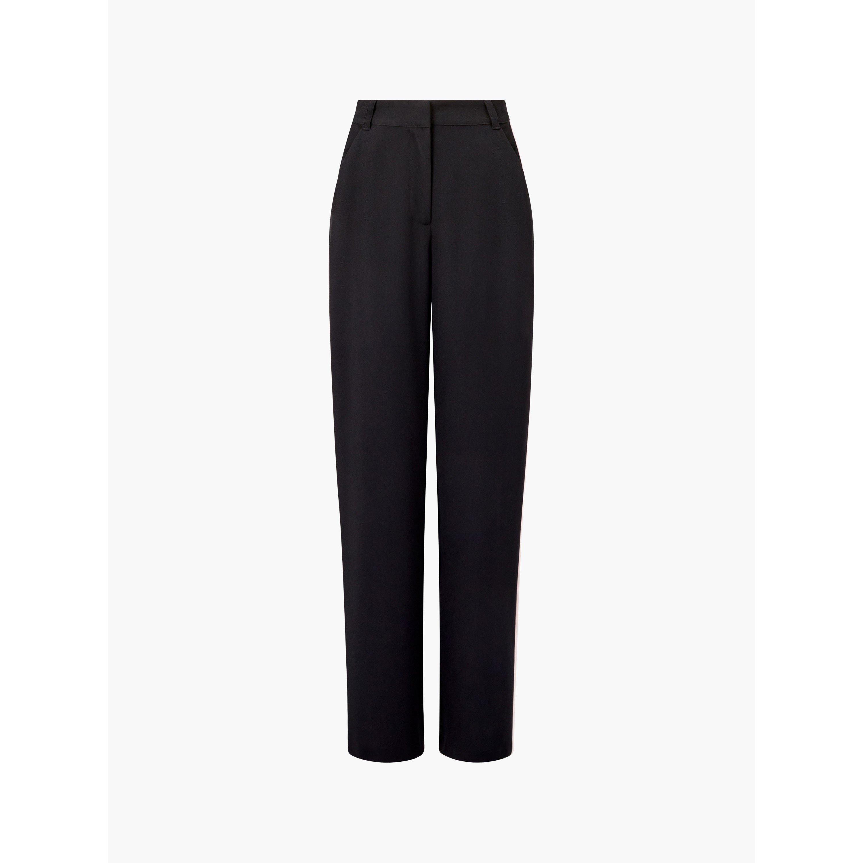 French Connection Women's Bella High Rise Relaxed Fit Wide Leg Trousers ...