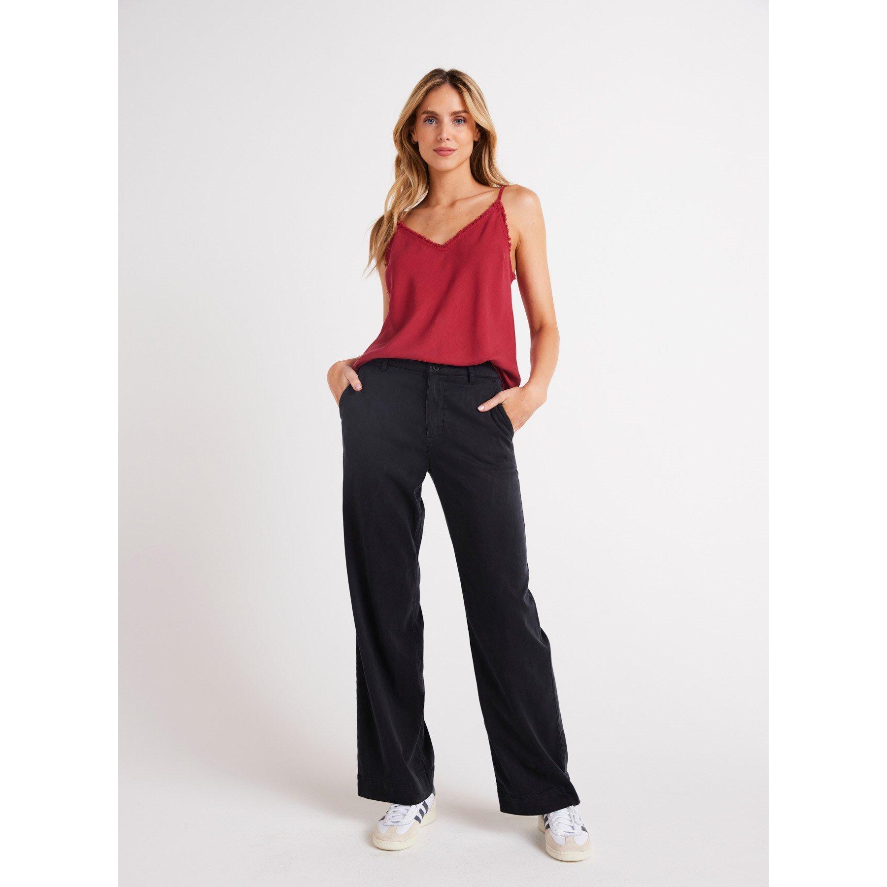 Bella Dahl | Women's Smock Waist Wide Leg Trousers | Wide Leg Trousers ...