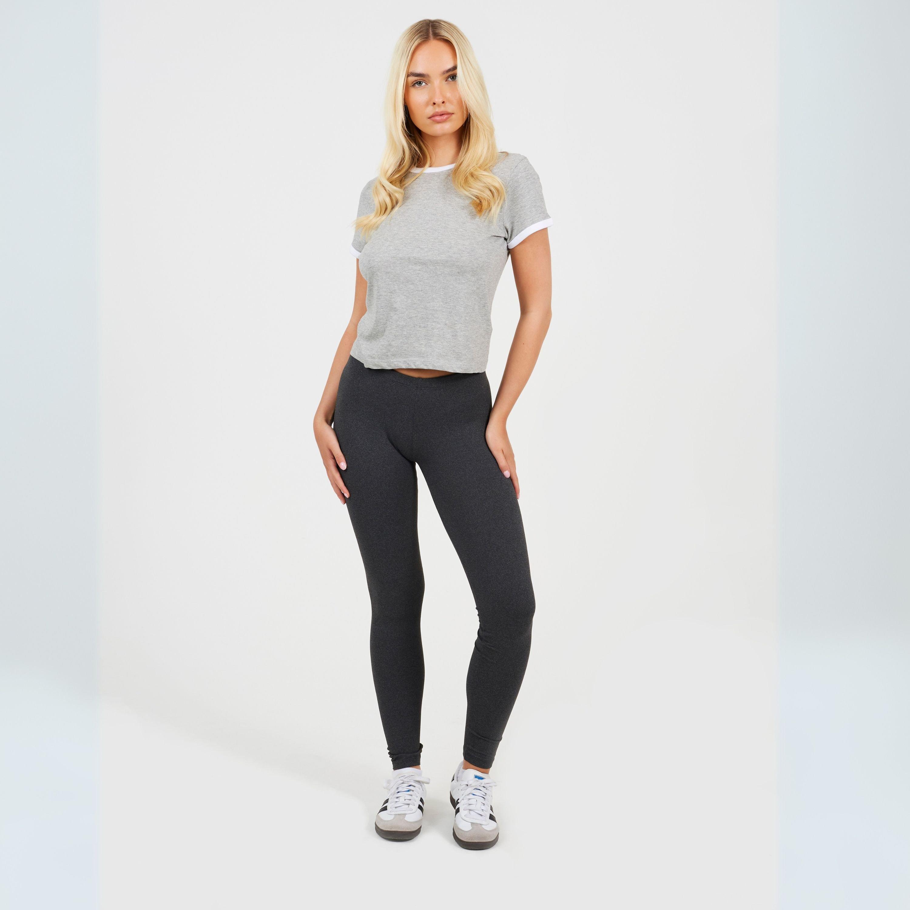Brave Soul Womens Classic Shape Leggings Charcoal | FRASERS
