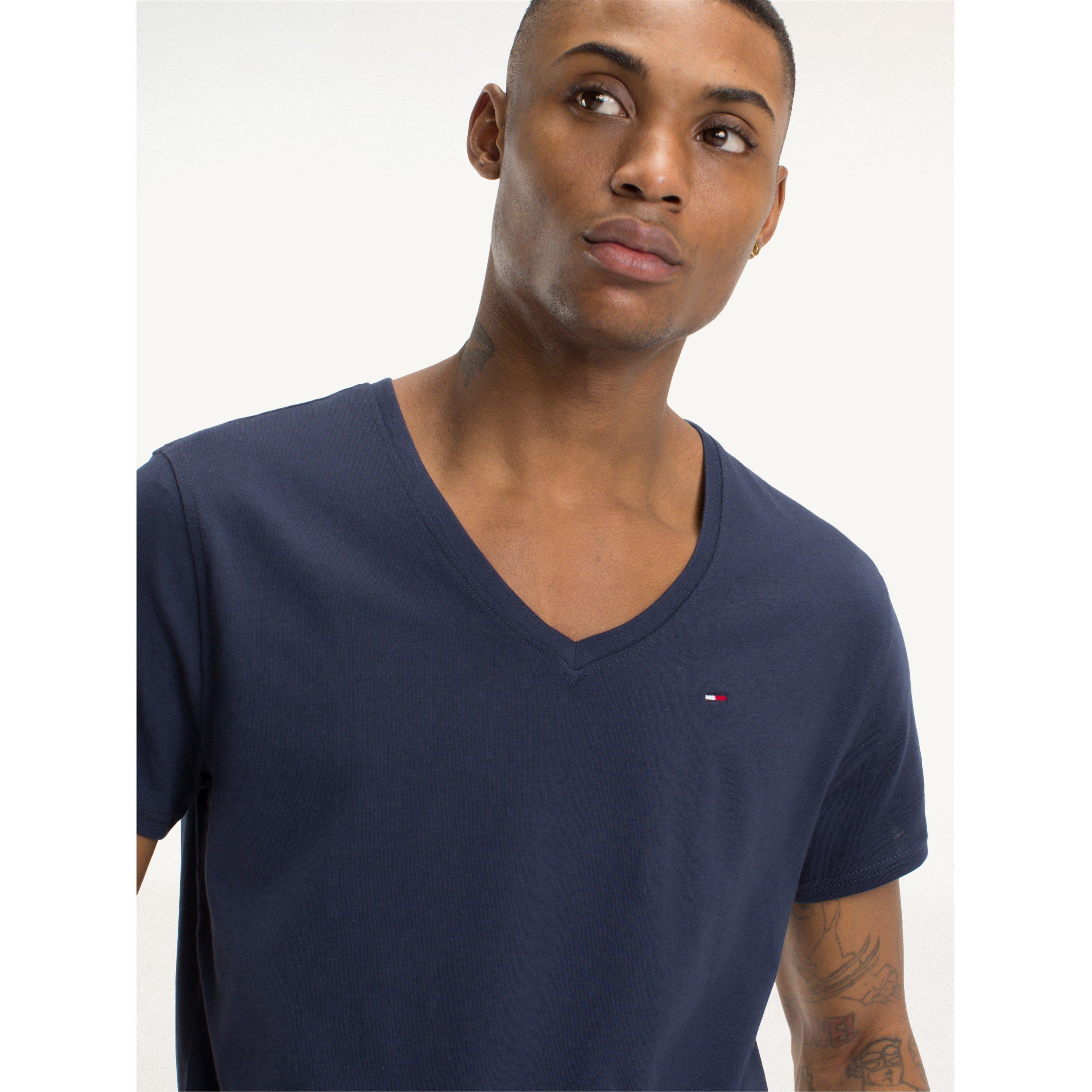 Tommy Jeans | Original V Neck T Shirt | Regular Fit T-Shirts | USC