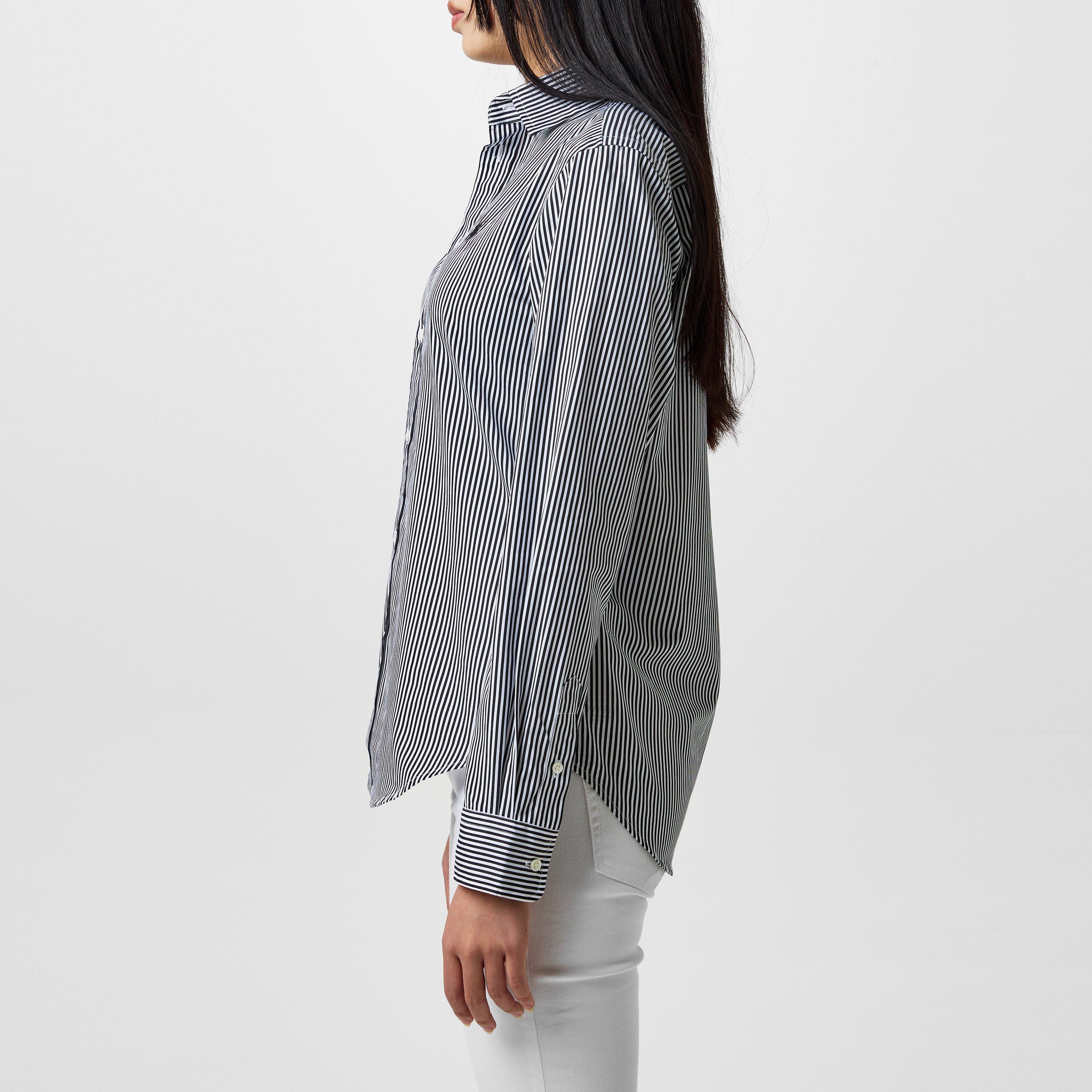 Polo Ralph Lauren | Women's Charlotte Striped Cotton Long Sleeve Slim ...