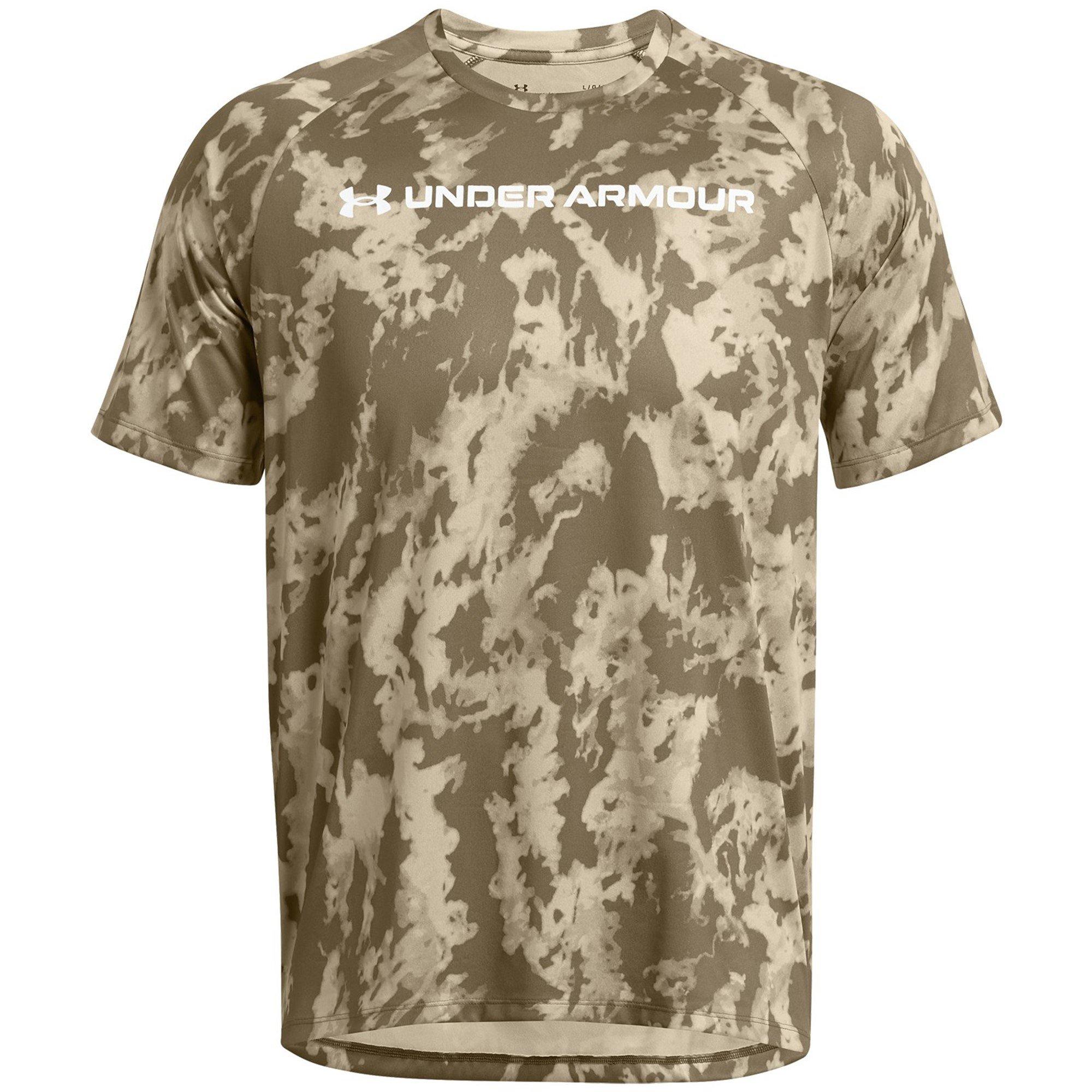 Under Armour Men's Tech Camo Short-Sleeve Performance Gym Top | Sports ...