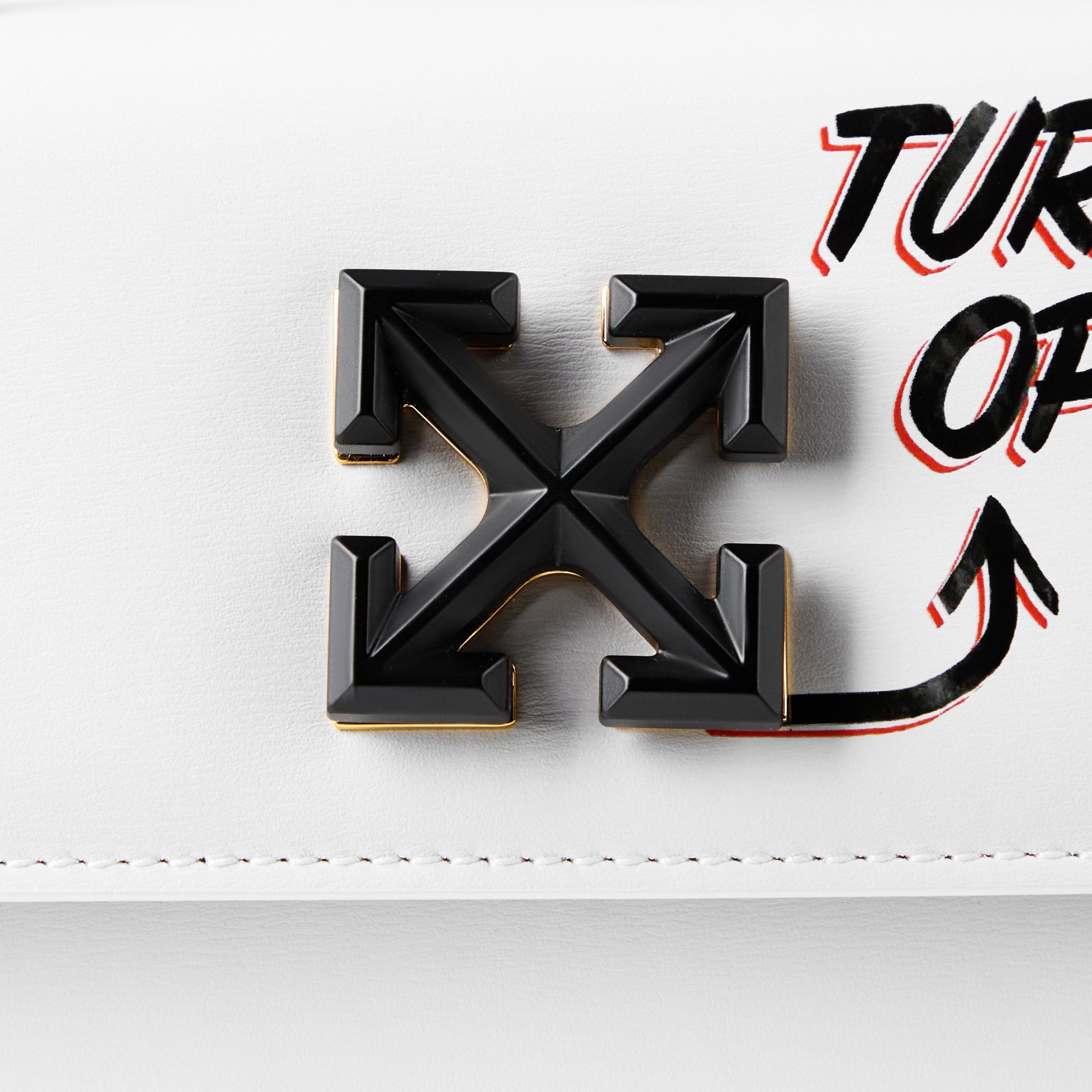 Off White | Women's Jitney 1.4 Arrows Leather Turn Lock Top Handle Bag ...