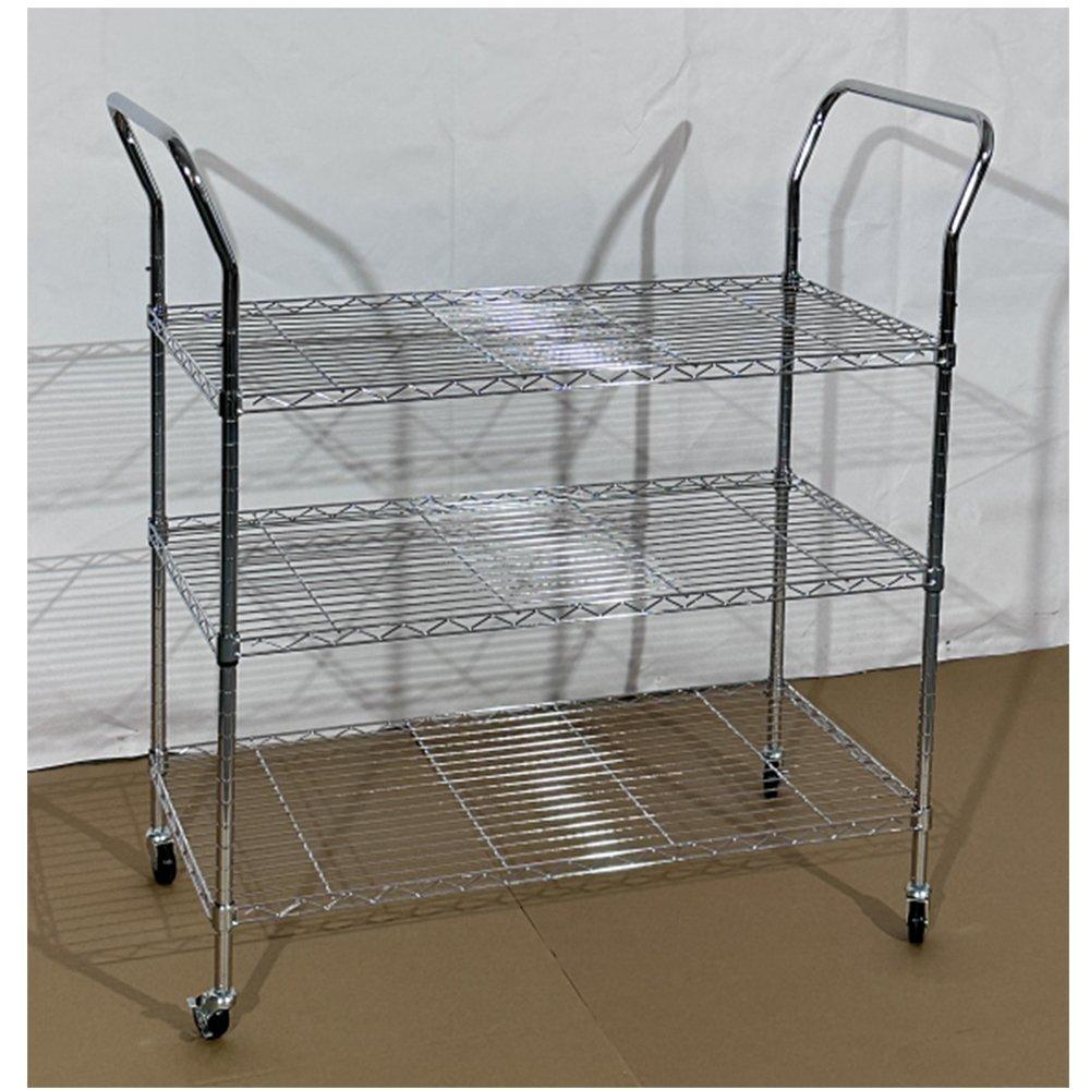 Floordirekt KG | KG SERVO Silver Trolley 3 Tier with Castors | Bar ...